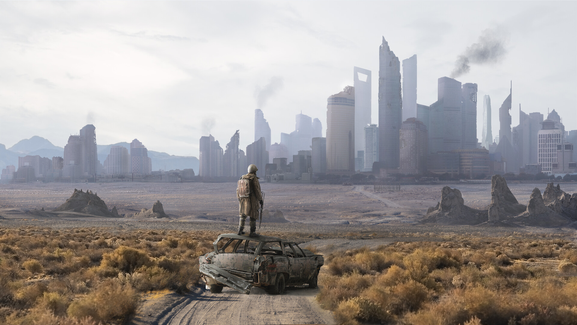 ArtStation - Matte Painting - post apocalyptic city.
