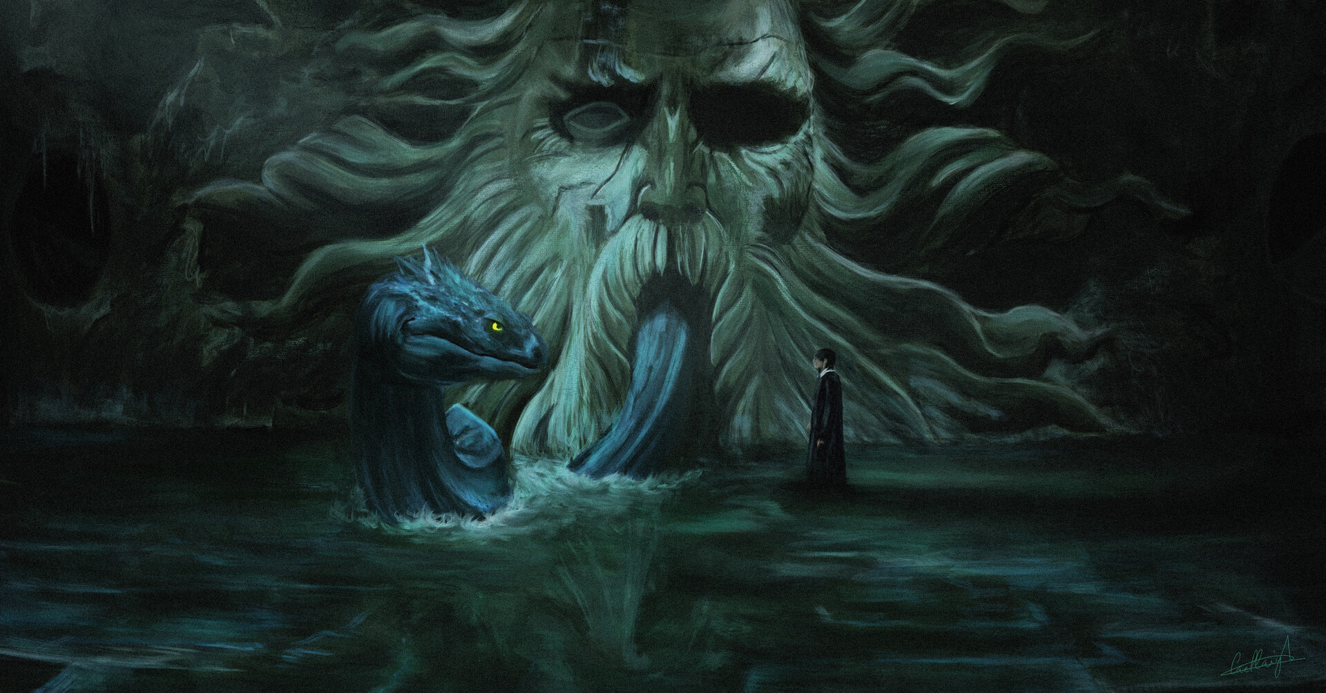 ArtStation - Parseltongue won't save you (Harry Potter)