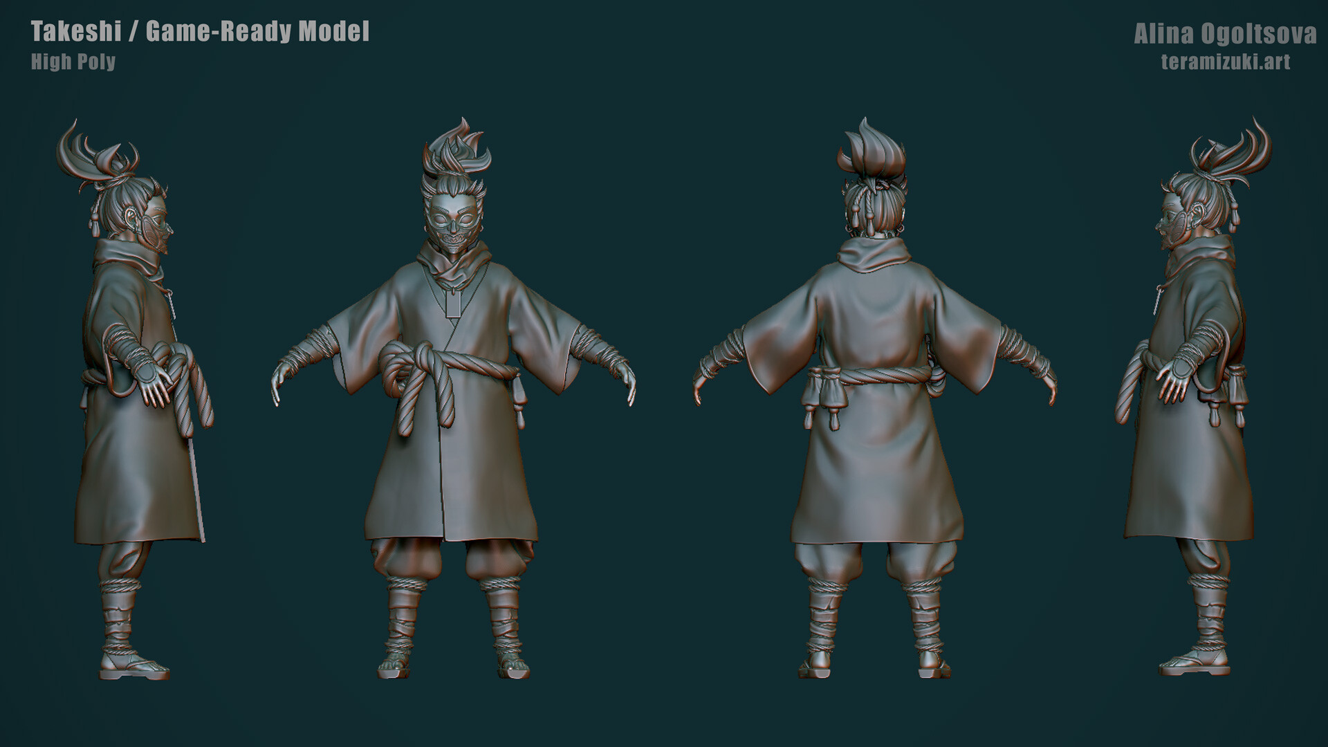 Alina Ogoltsova - Takeshi / Modular RPG Character [game-ready model]