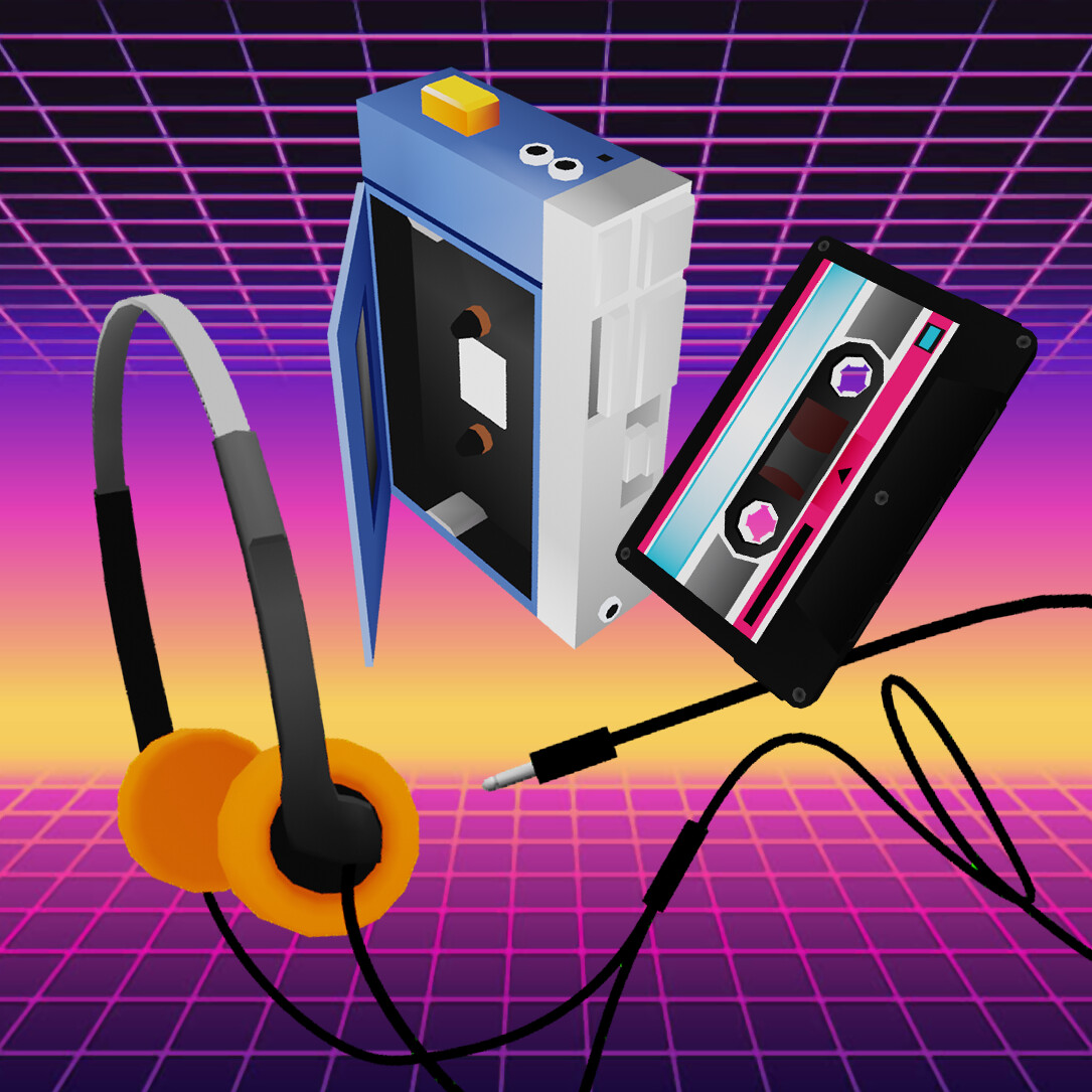 ArtStation - Sony Walkman (lowpoly + vertex painted)