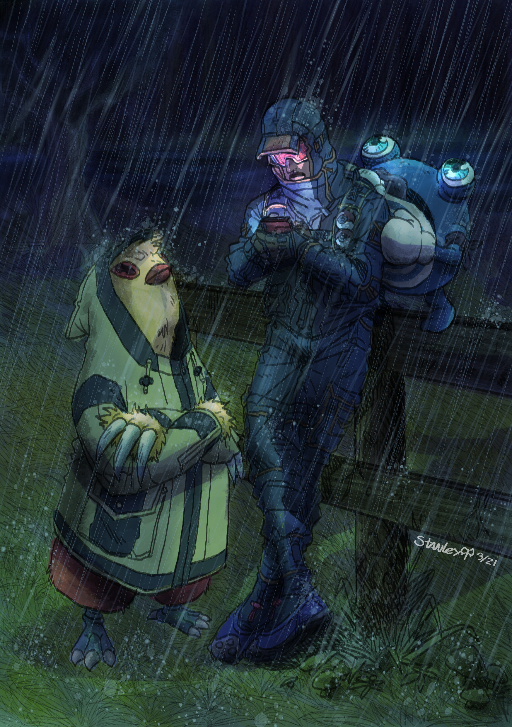 ArtStation - Pokemon - "Rainy walk"