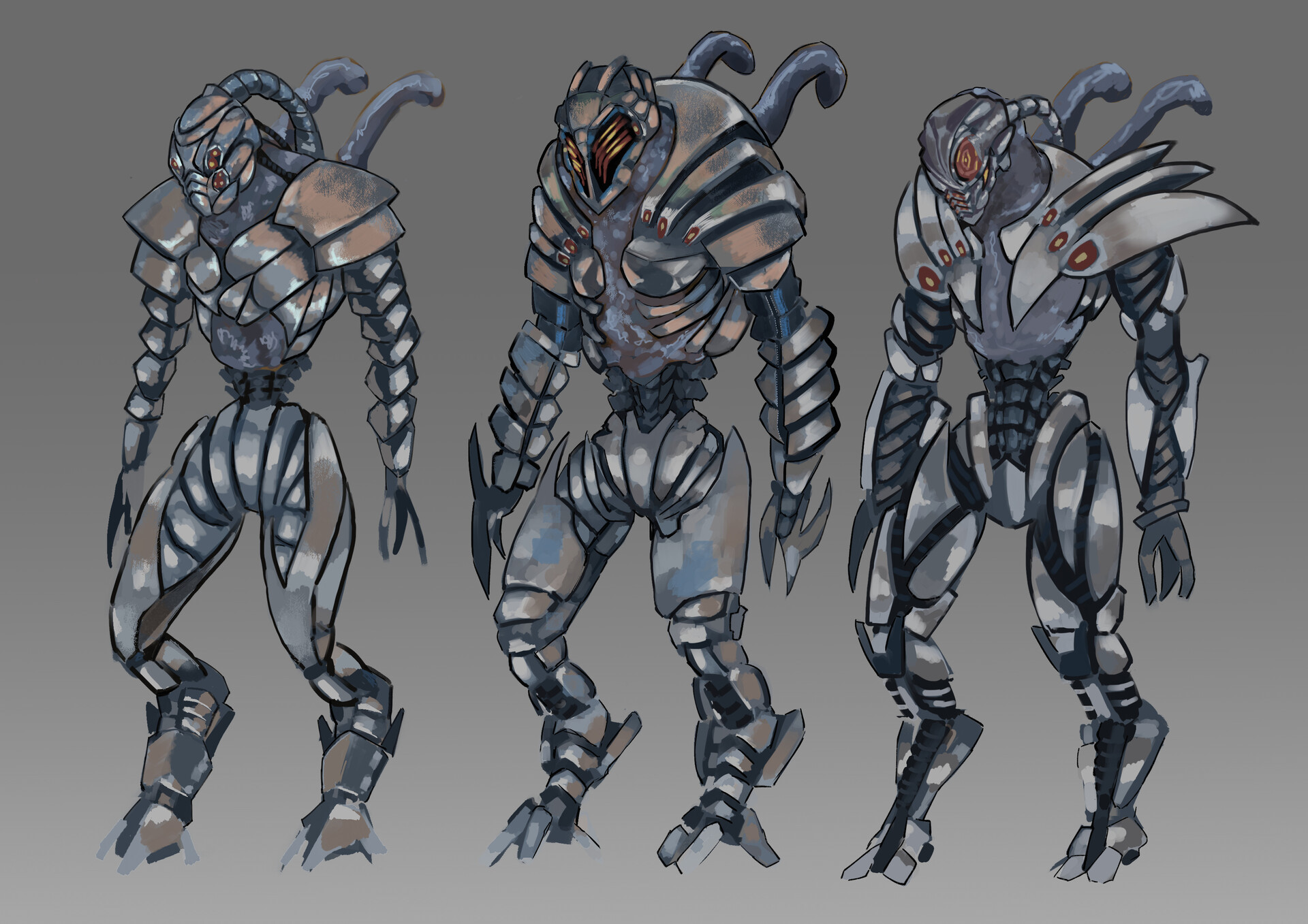 ArtStation - Aliens and soldier concepts