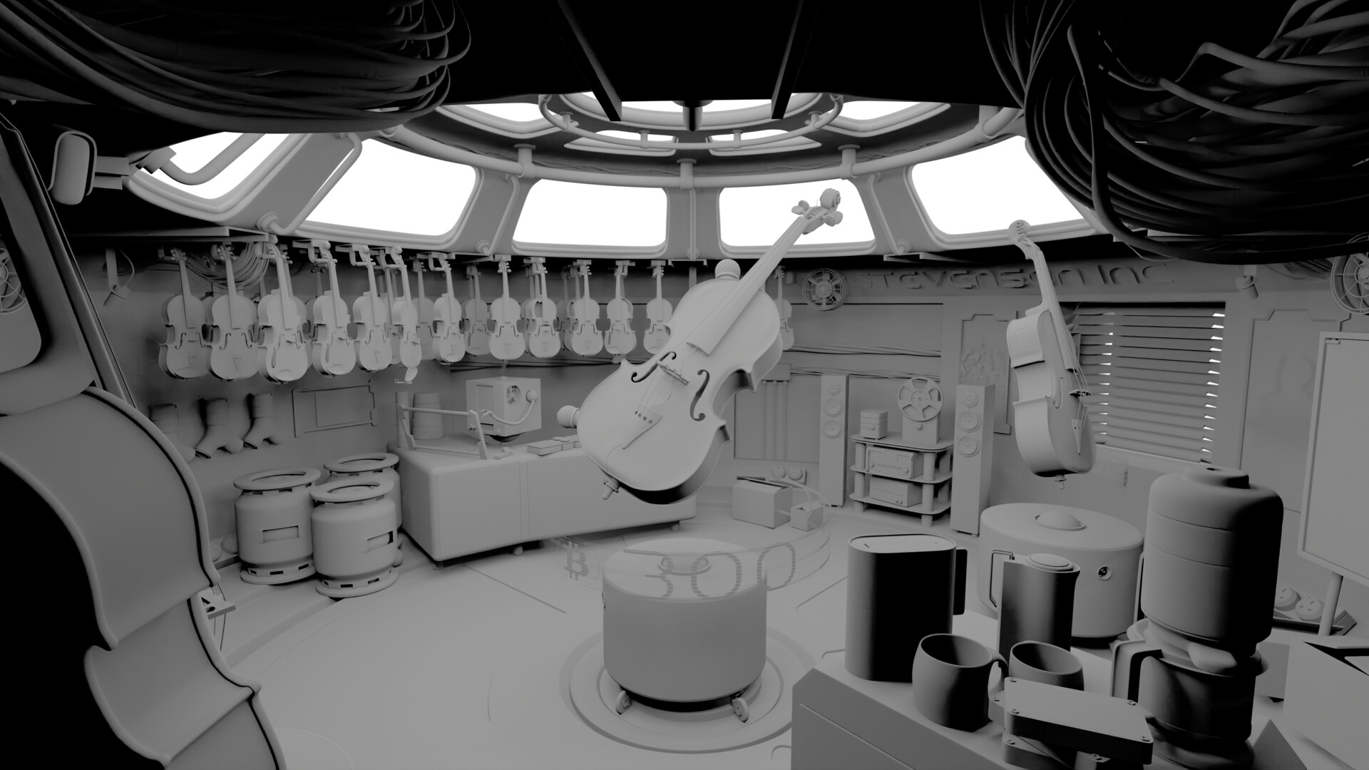 Léonel NGUYEN - Futuristic Sci-Fi Jazz Music Instruments Shop (1/2 ...