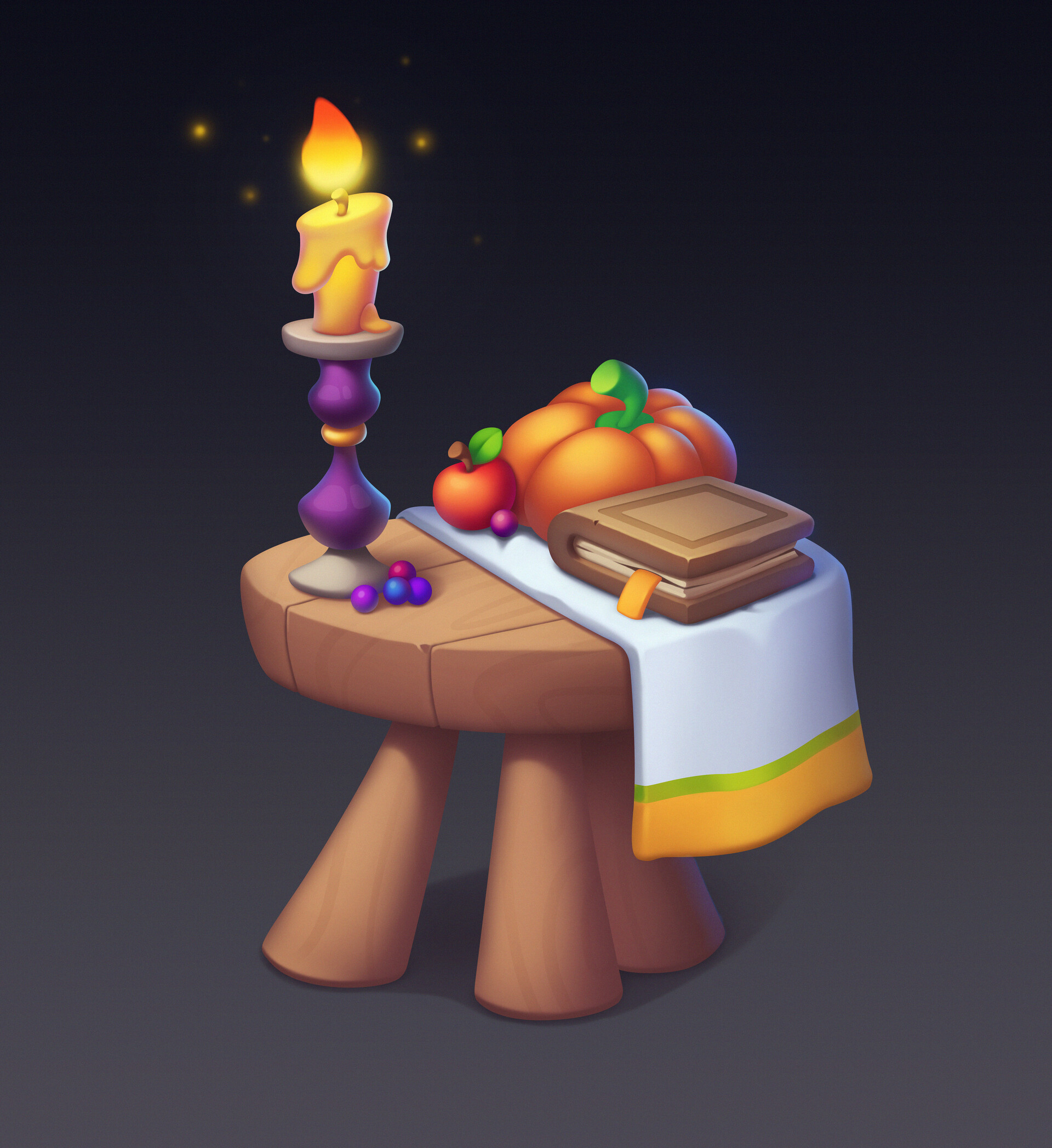 ArtStation - Table with a candle