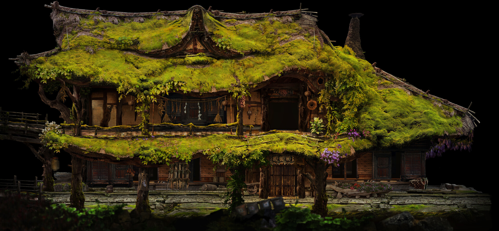 ArtStation - Common Mossy Building