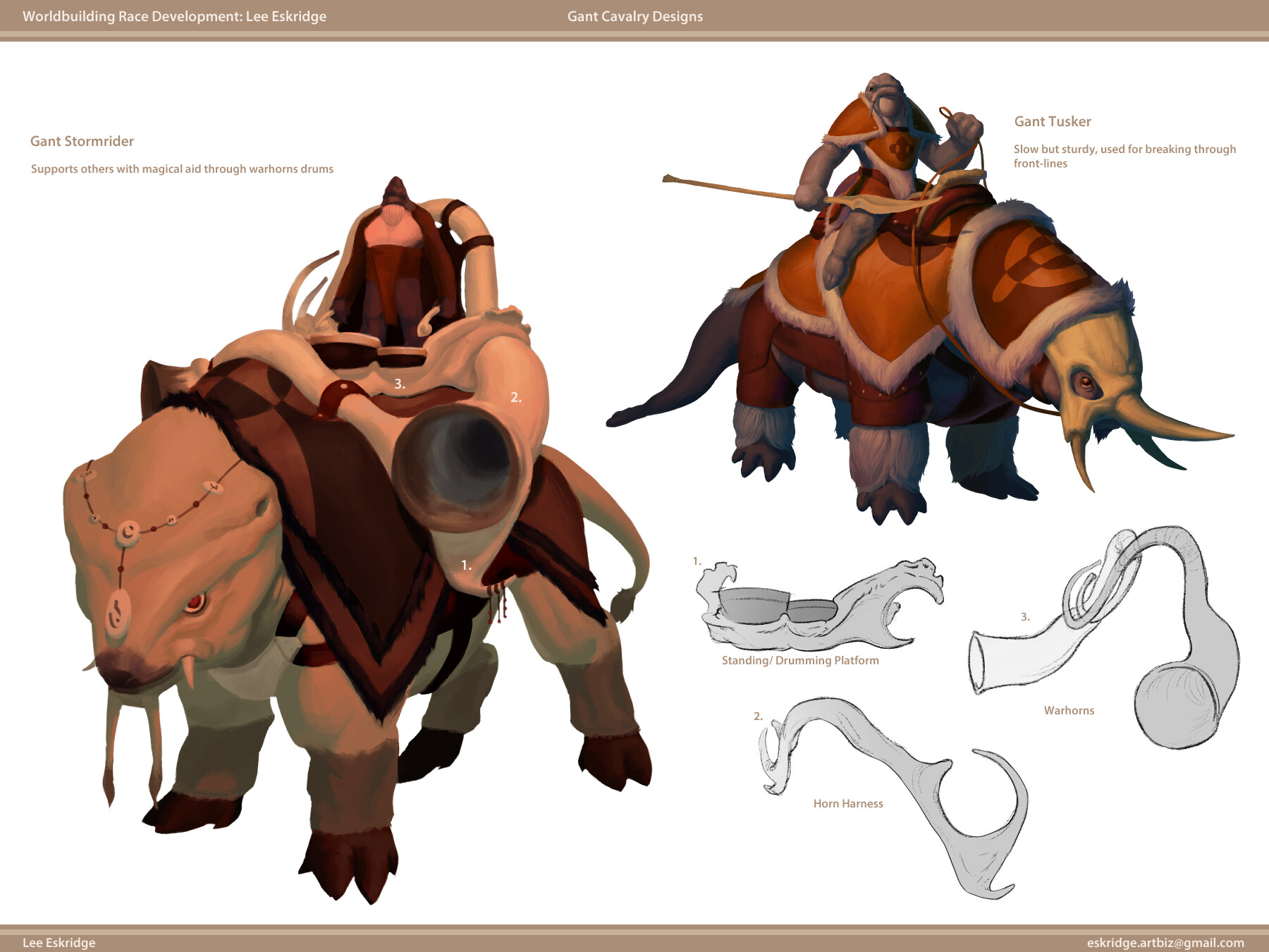 ArtStation - Worldbuilding Race Concept- Mounts