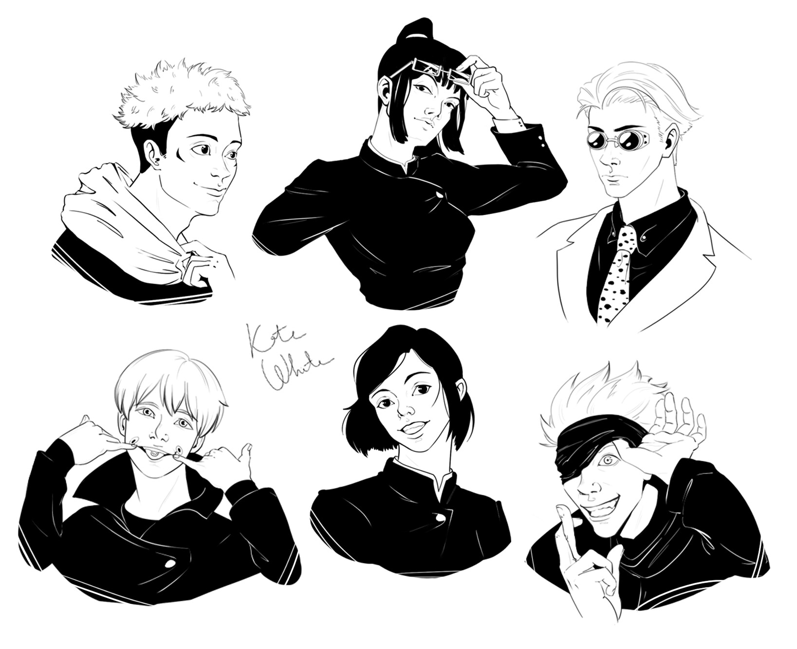 ArtStation - Black outline sketch