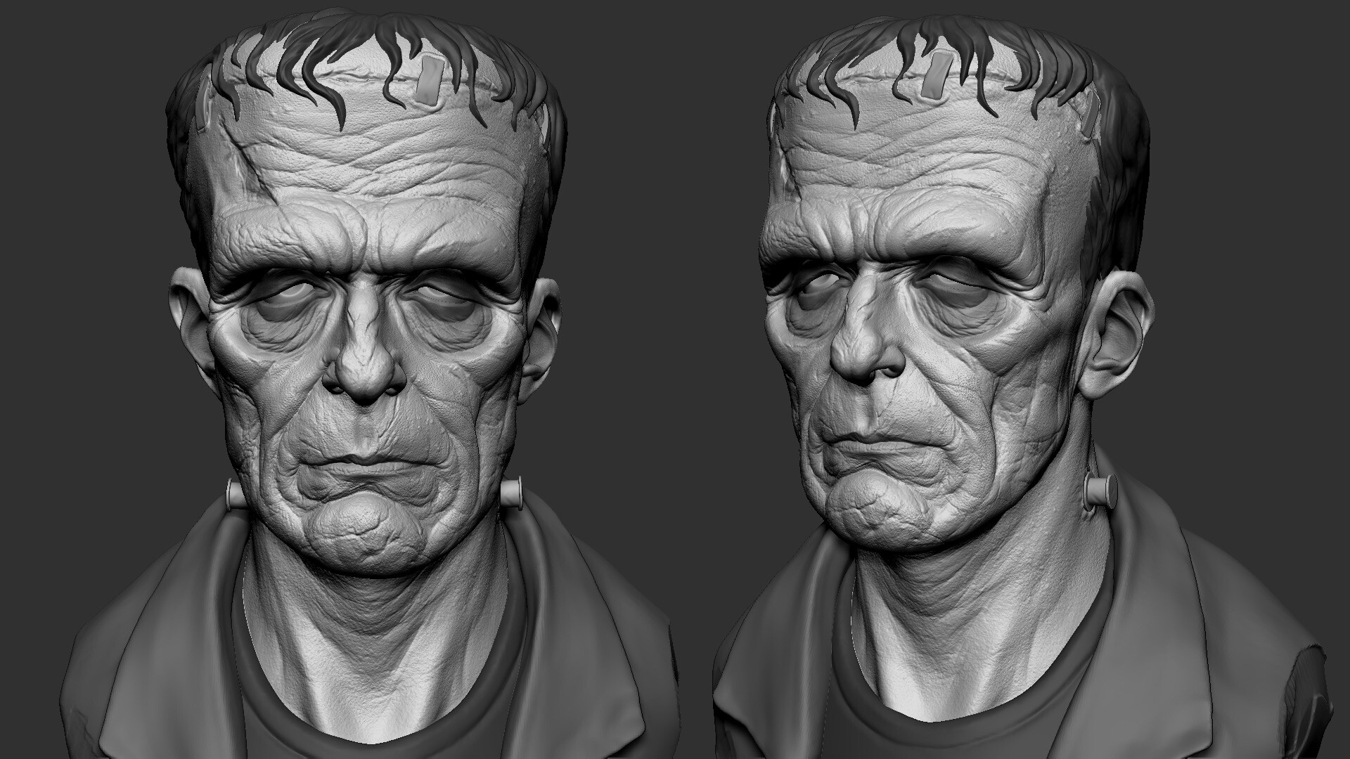 Henning Sanden - Sculpting Frankenstein’s Monster - Tutorial End Result