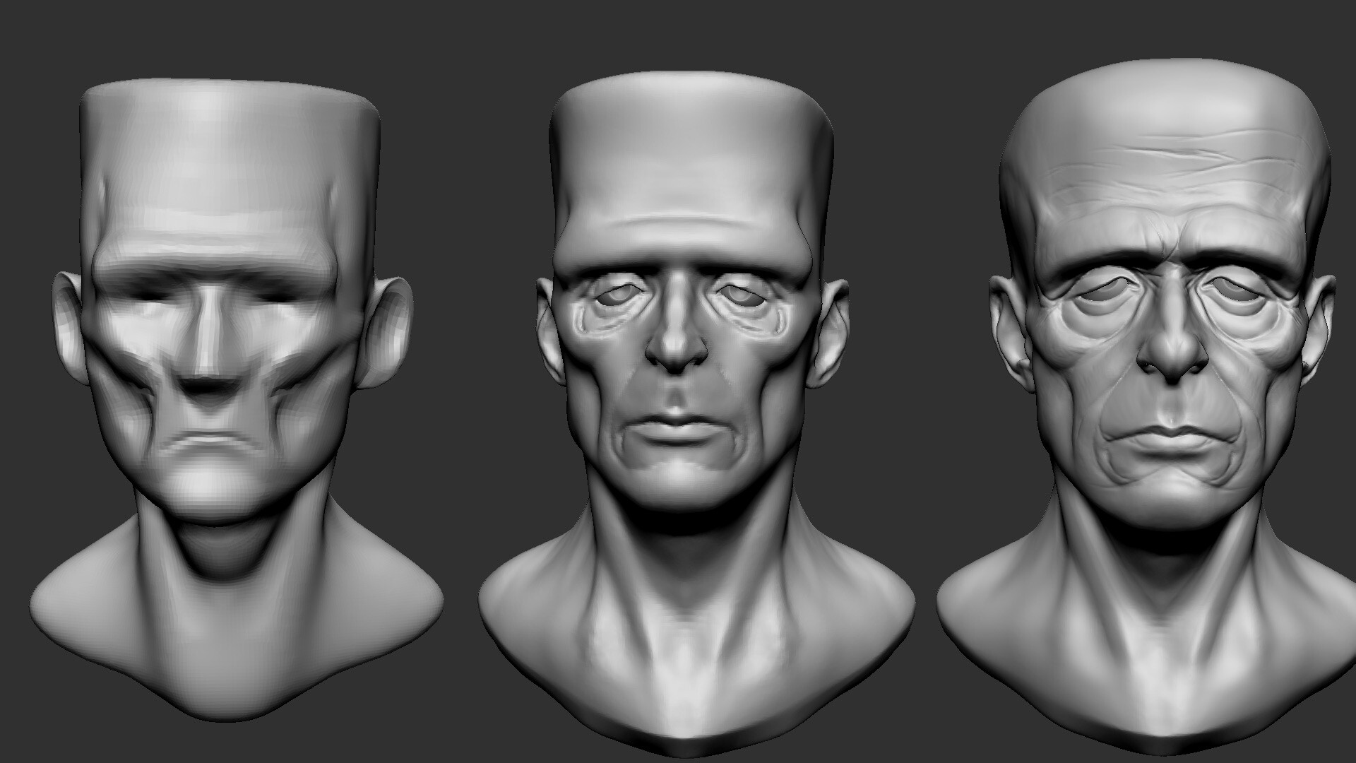 Henning Sanden - Sculpting Frankenstein’s Monster - Tutorial End Result