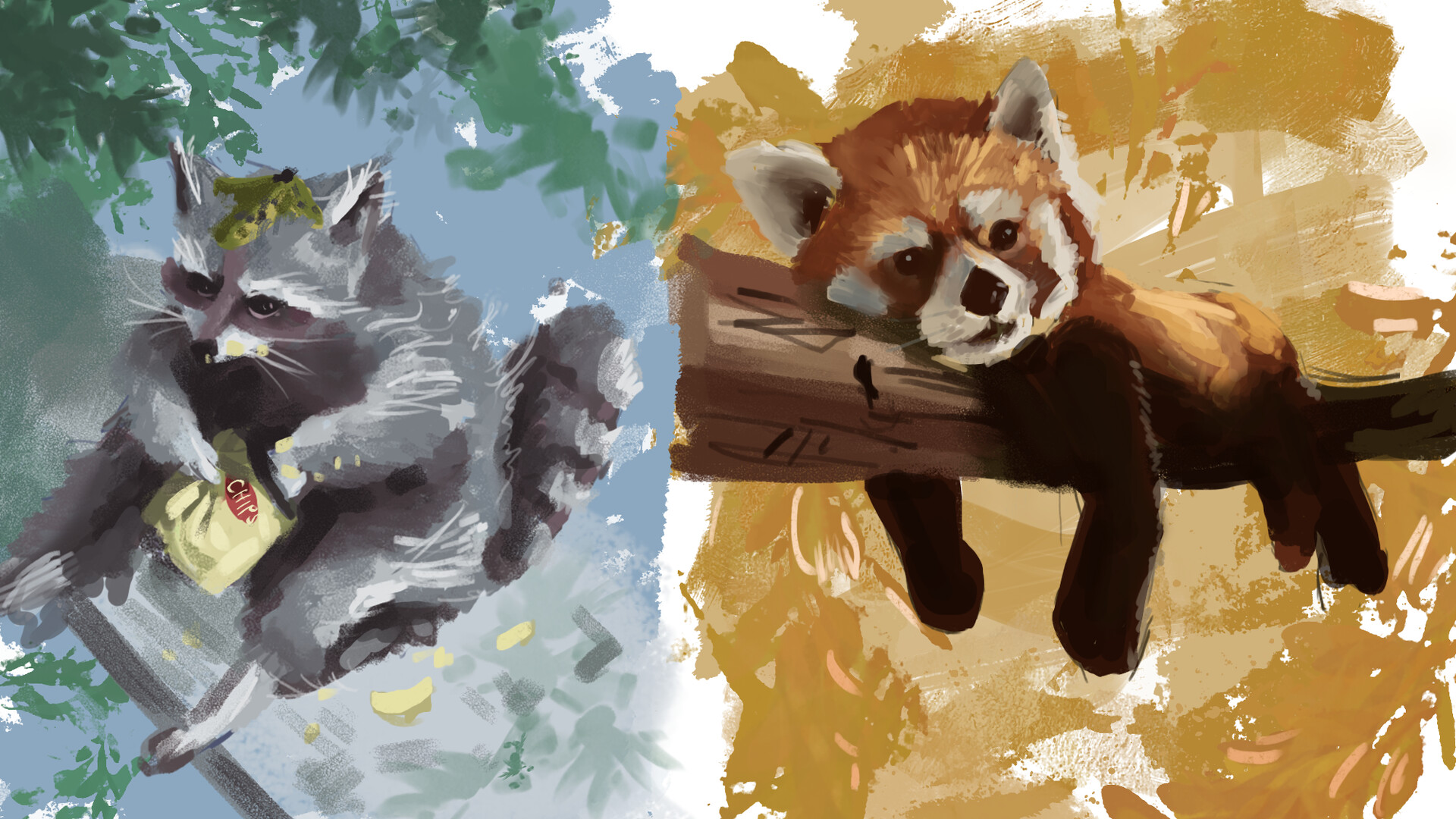 ArtStation - Raccoon and Redpanda