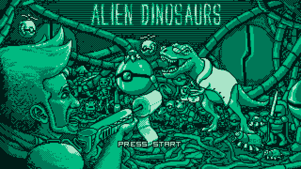 ArtStation - Alien Dinosaurs Title Screen and mockup