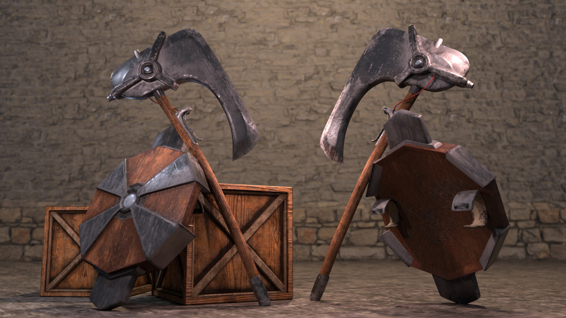 ArtStation - AIE work #1 - Weapon and shield