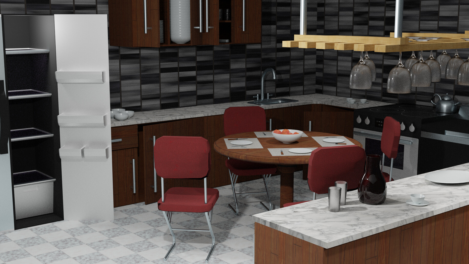 ArtStation - Low Poly Kitchen