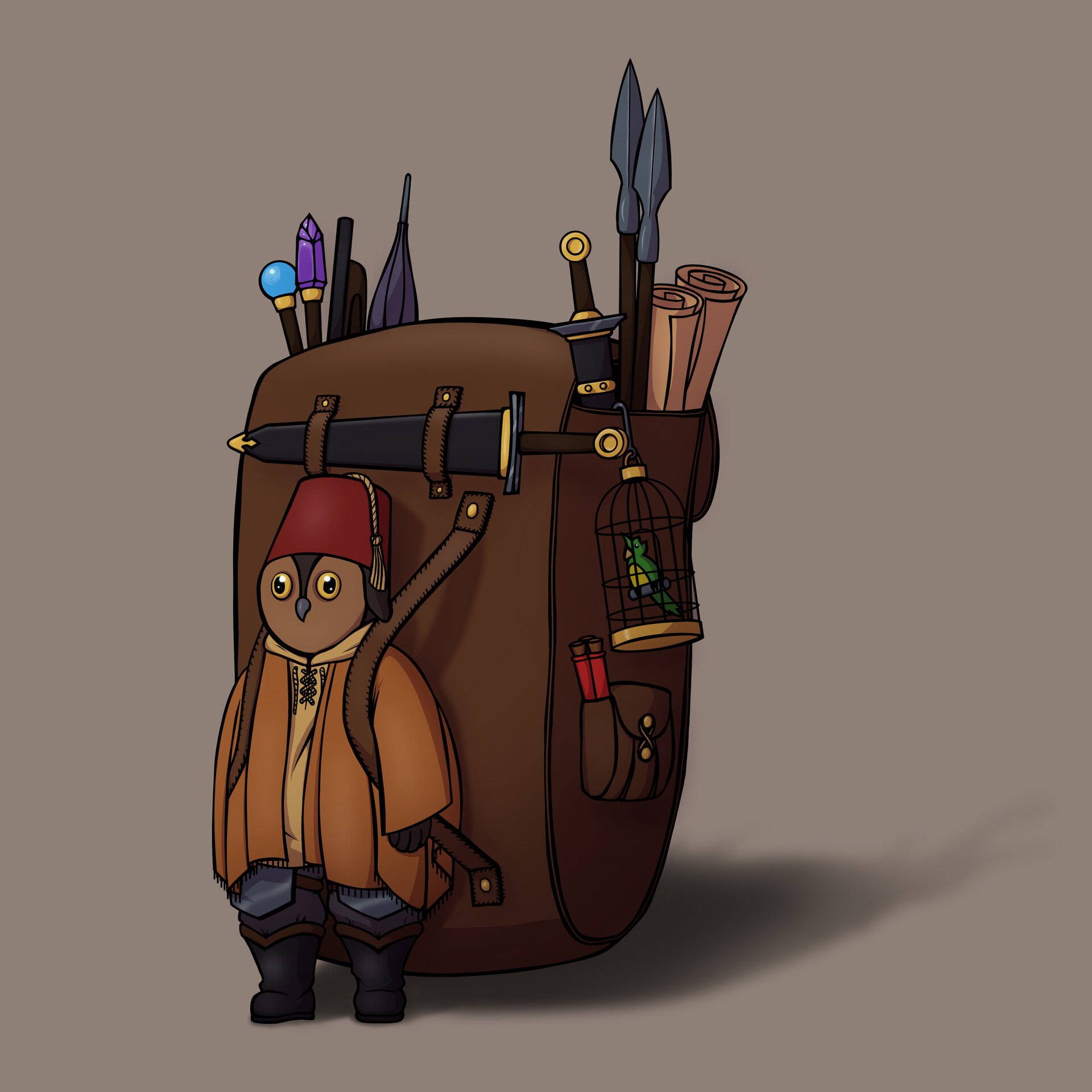 ArtStation - Stumpy Owl Merchant