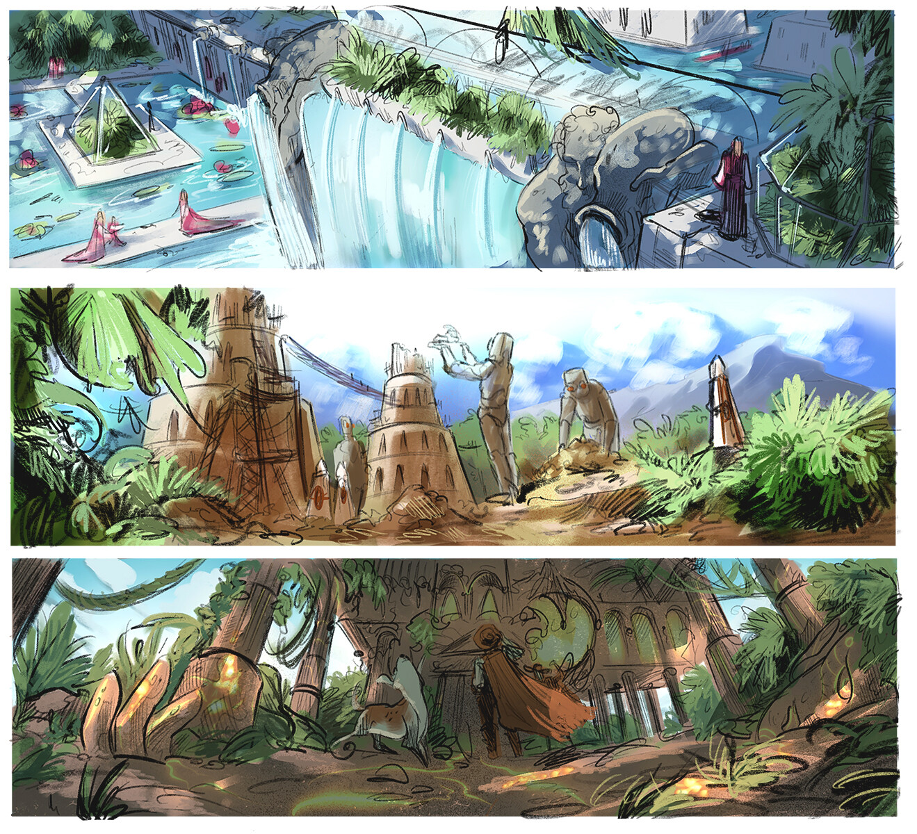 ArtStation - Storyboard for web banners illustrations