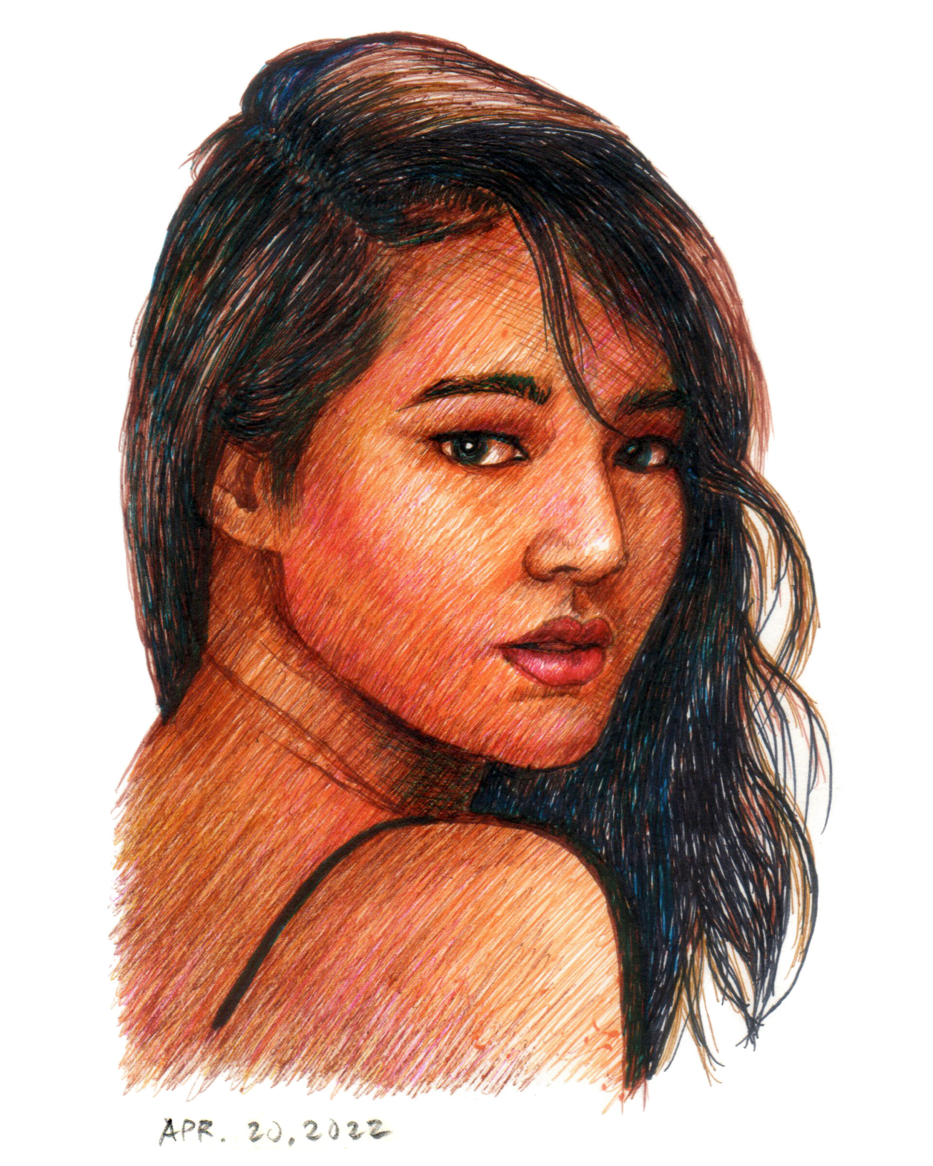 ArtStation - Pen and ink portrait illustration