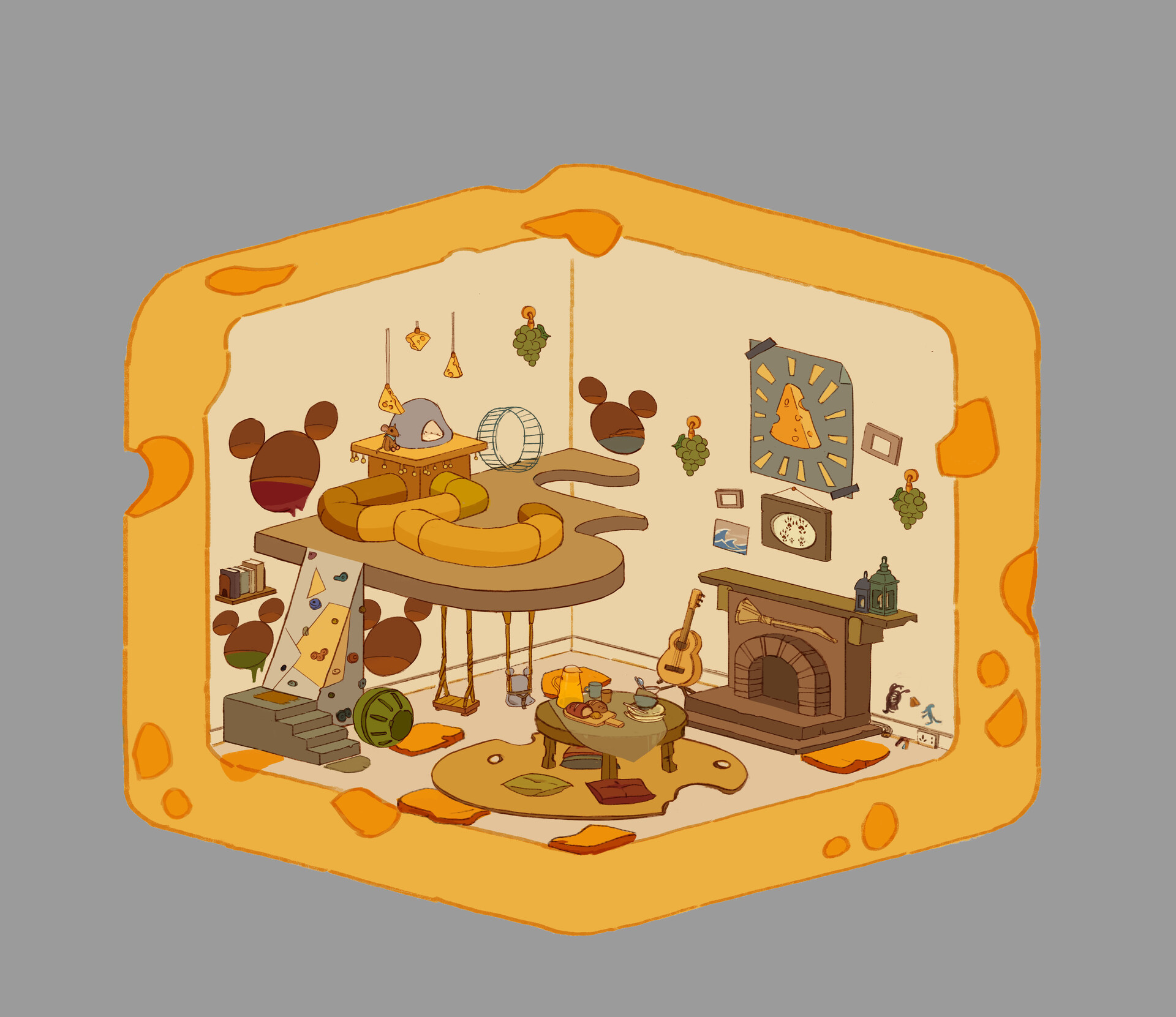 ArtStation - Mice Living room