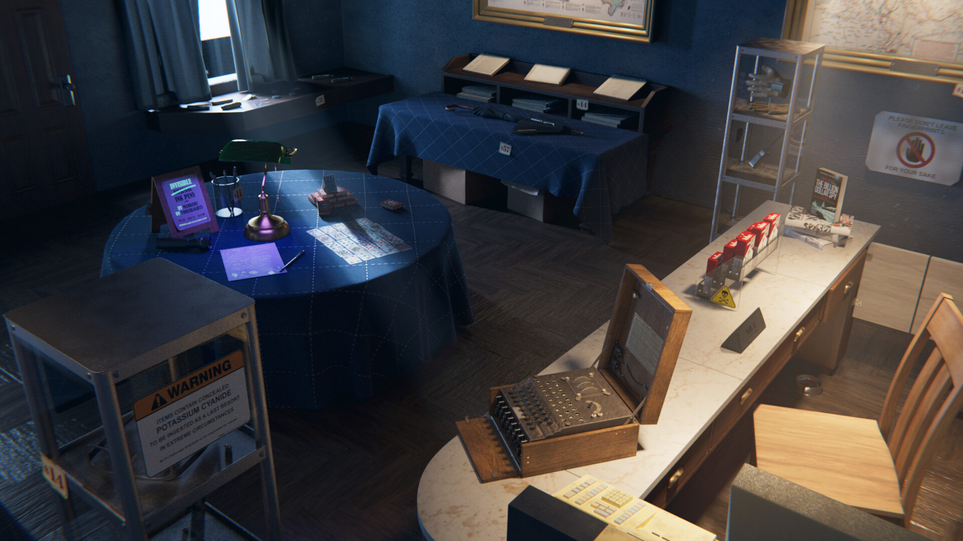 ArtStation - 90s' Espionage History and Gadgets Shop (Night)