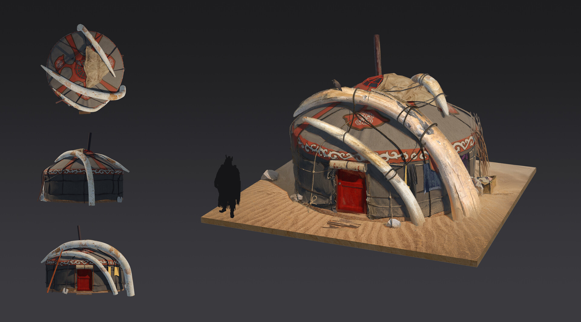ArtStation - Prop design / shaman's yurt