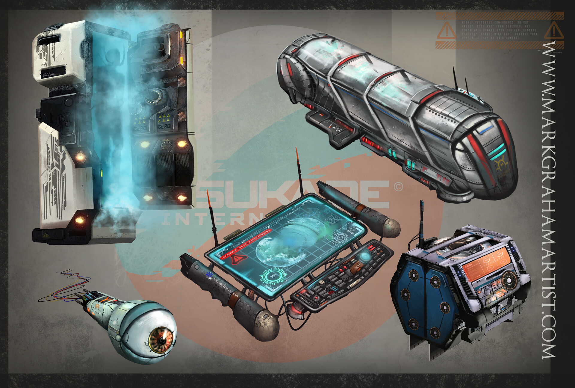G-Hamm - sci fi items and weapons concept art!