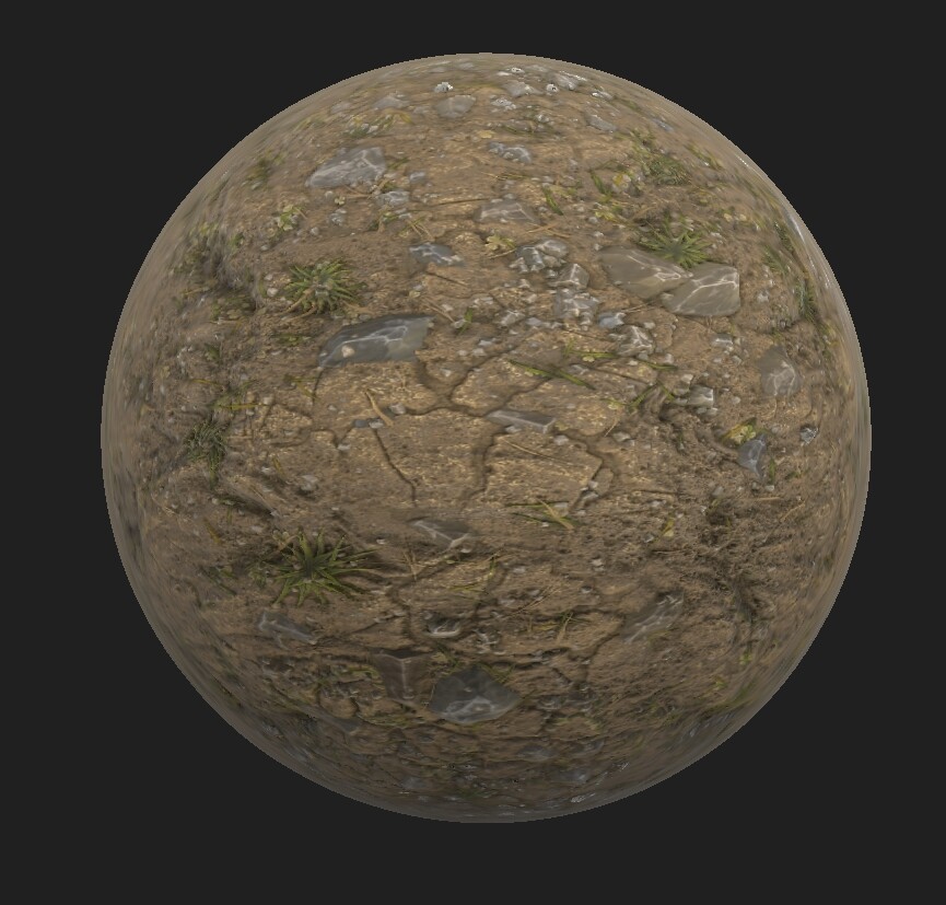 ArtStation - SD Soil terrain texture practice