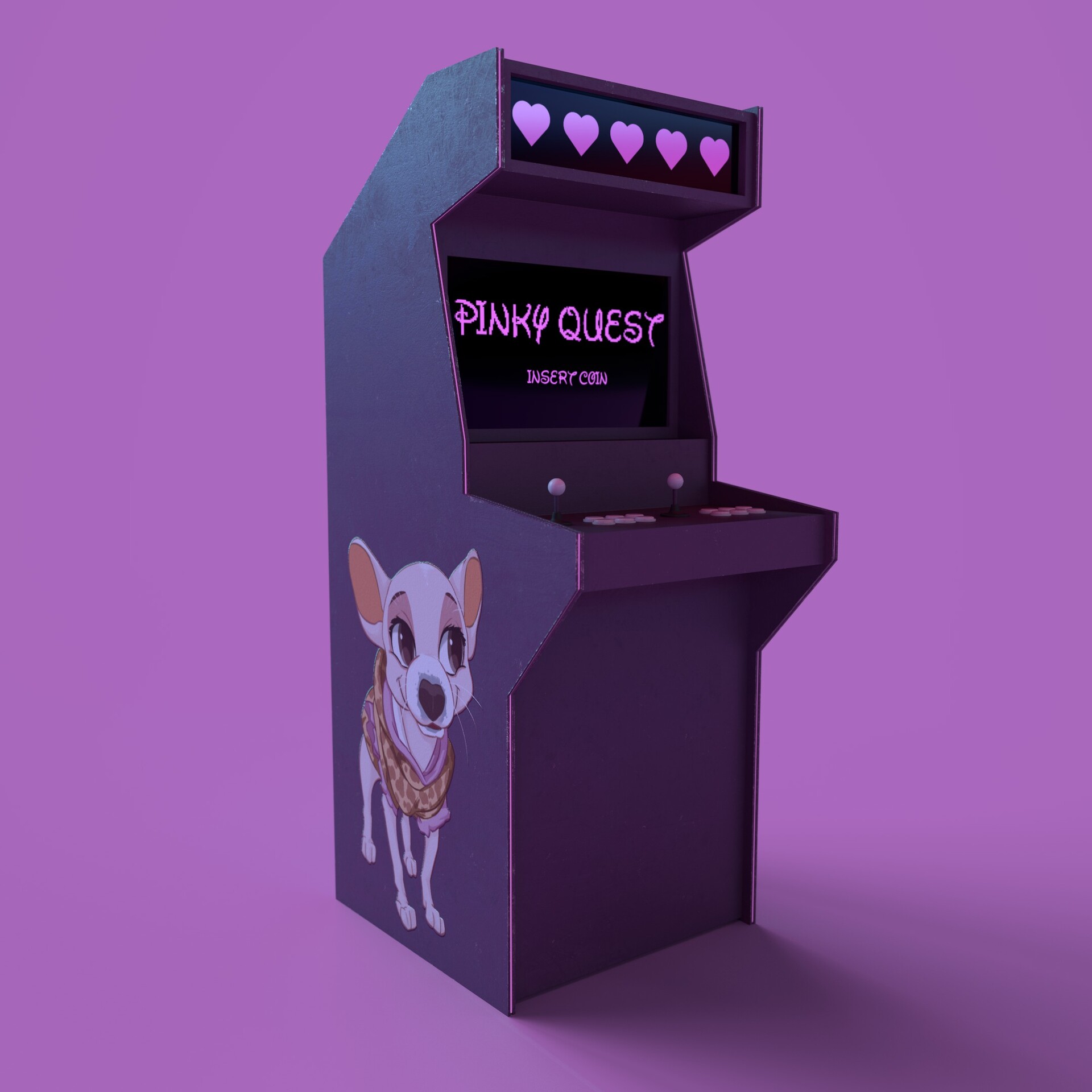 ArtStation - Arcade Cabinet - Modelled In Blender, Textured In ...