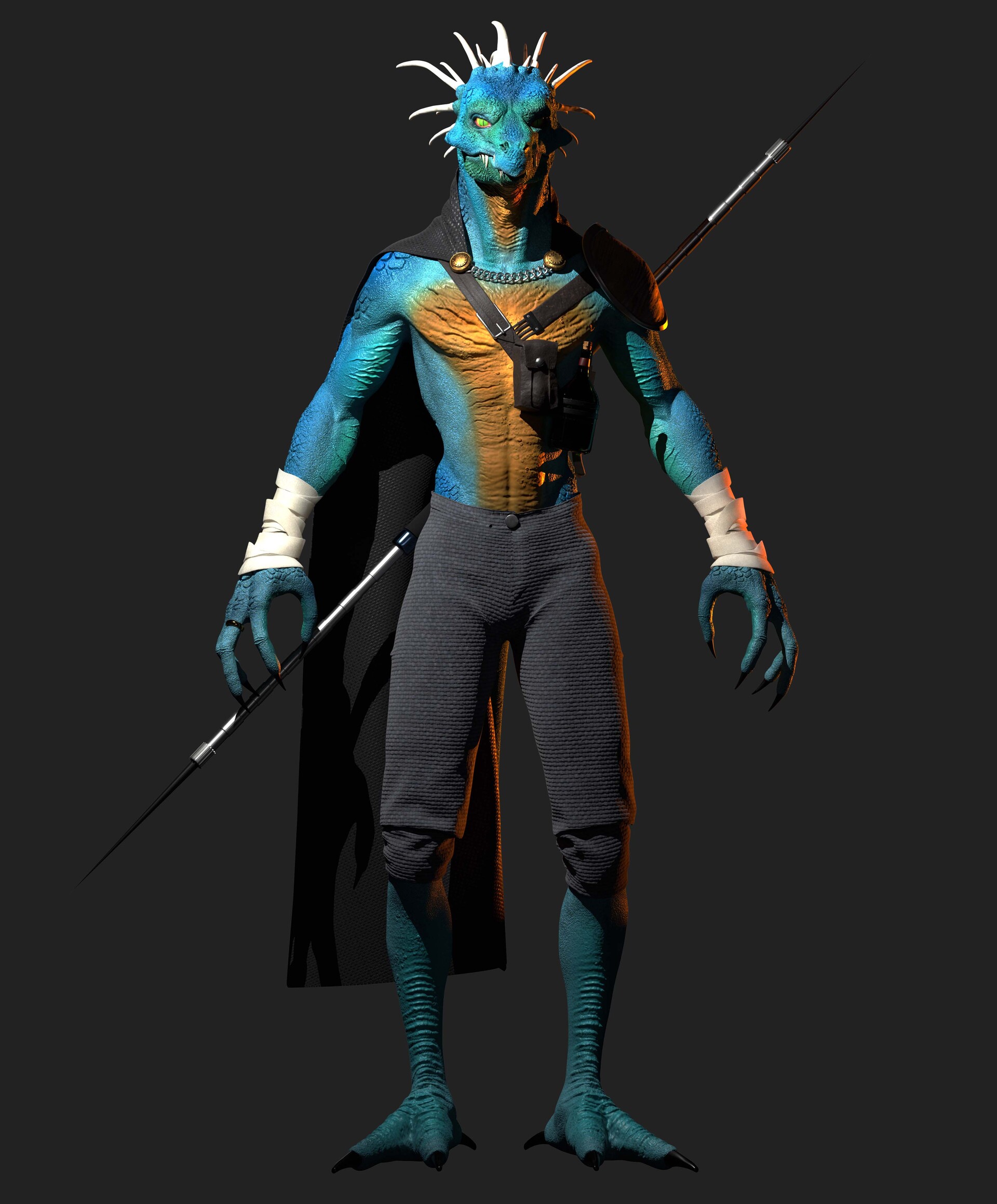 ArtStation - Lizzard-man courier