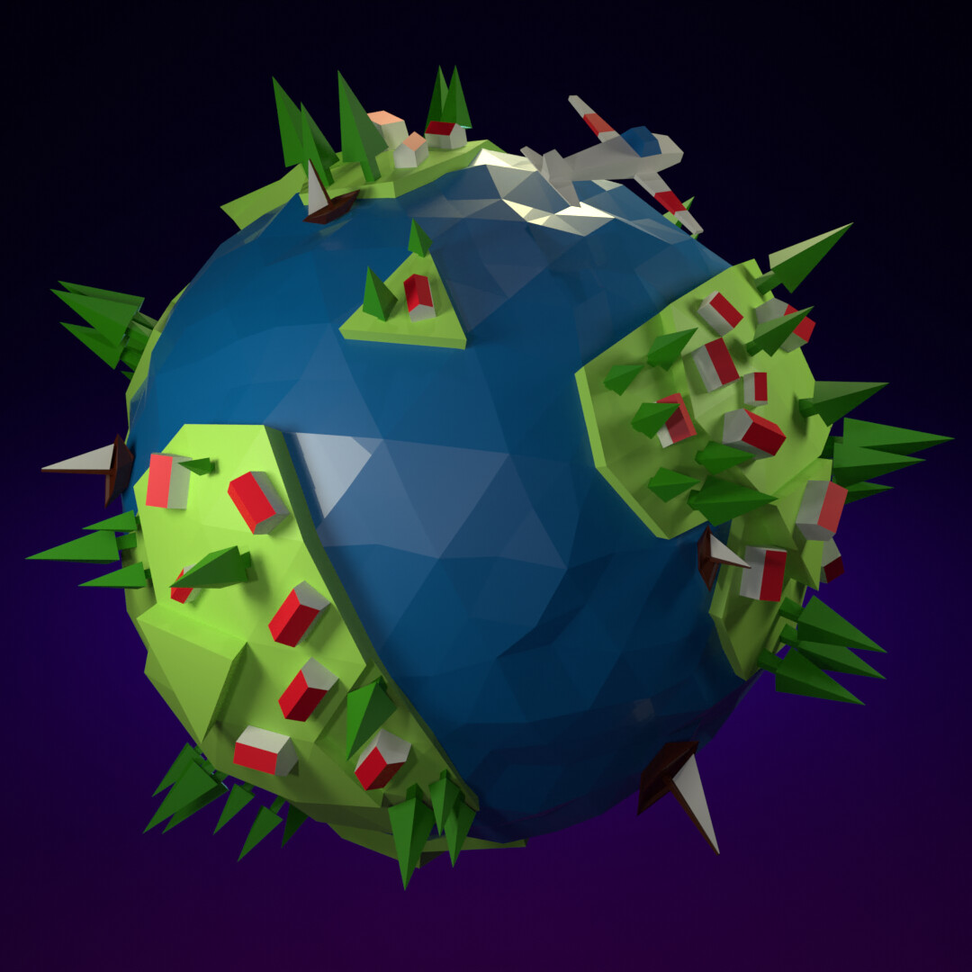 ArtStation - Low-poly Earth