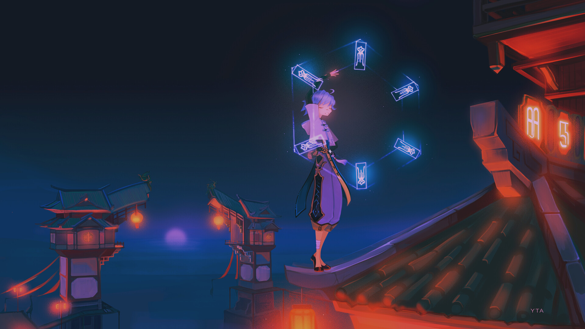 ArtStation - Quiet Night In Liyue