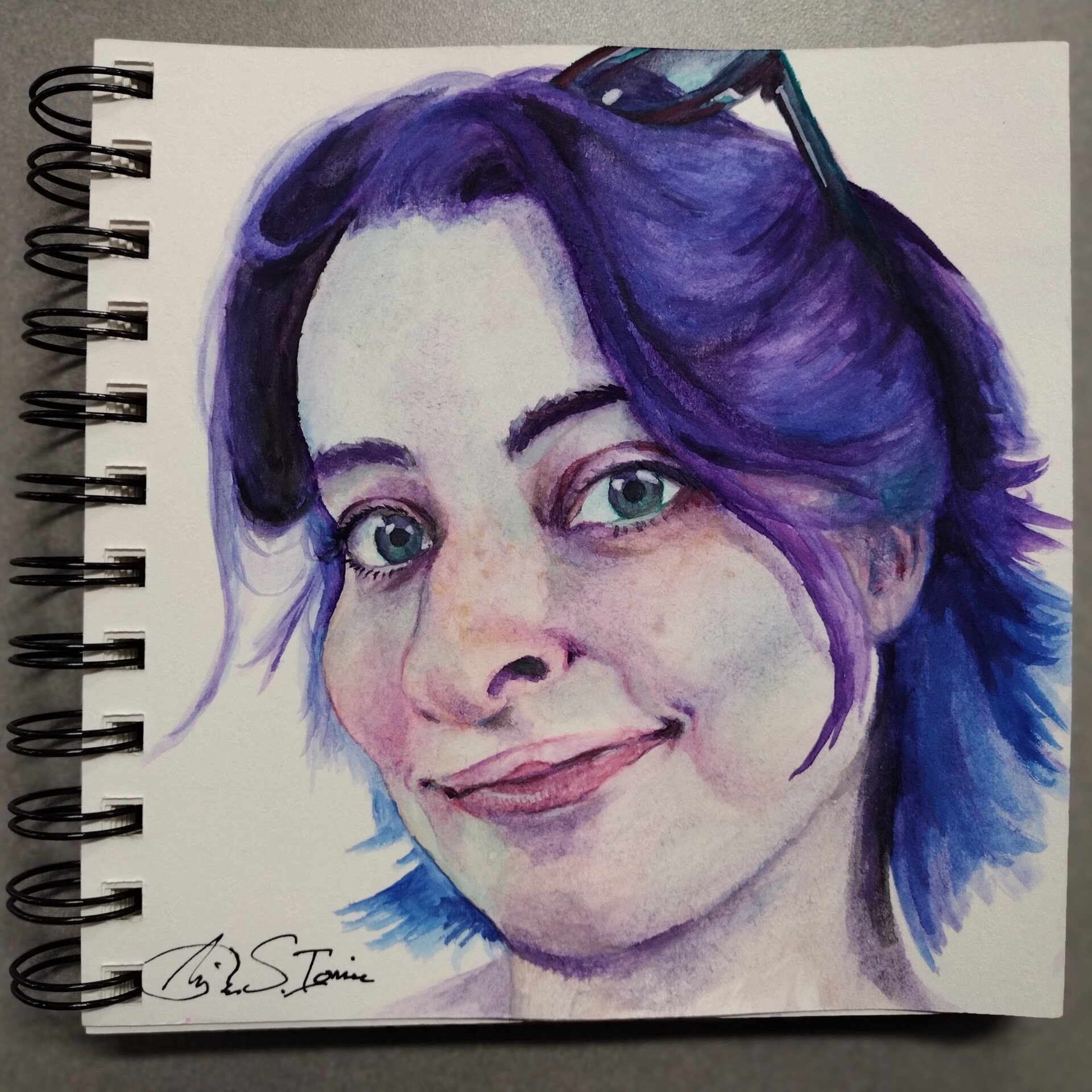ArtStation - Watercolor Self Portrait