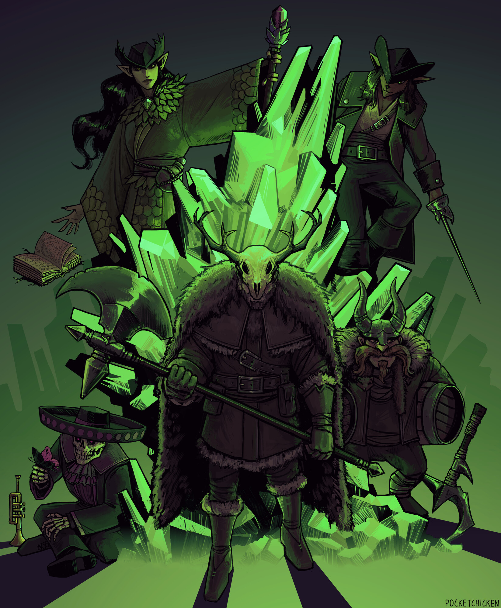 ArtStation - DnD Party Illustration