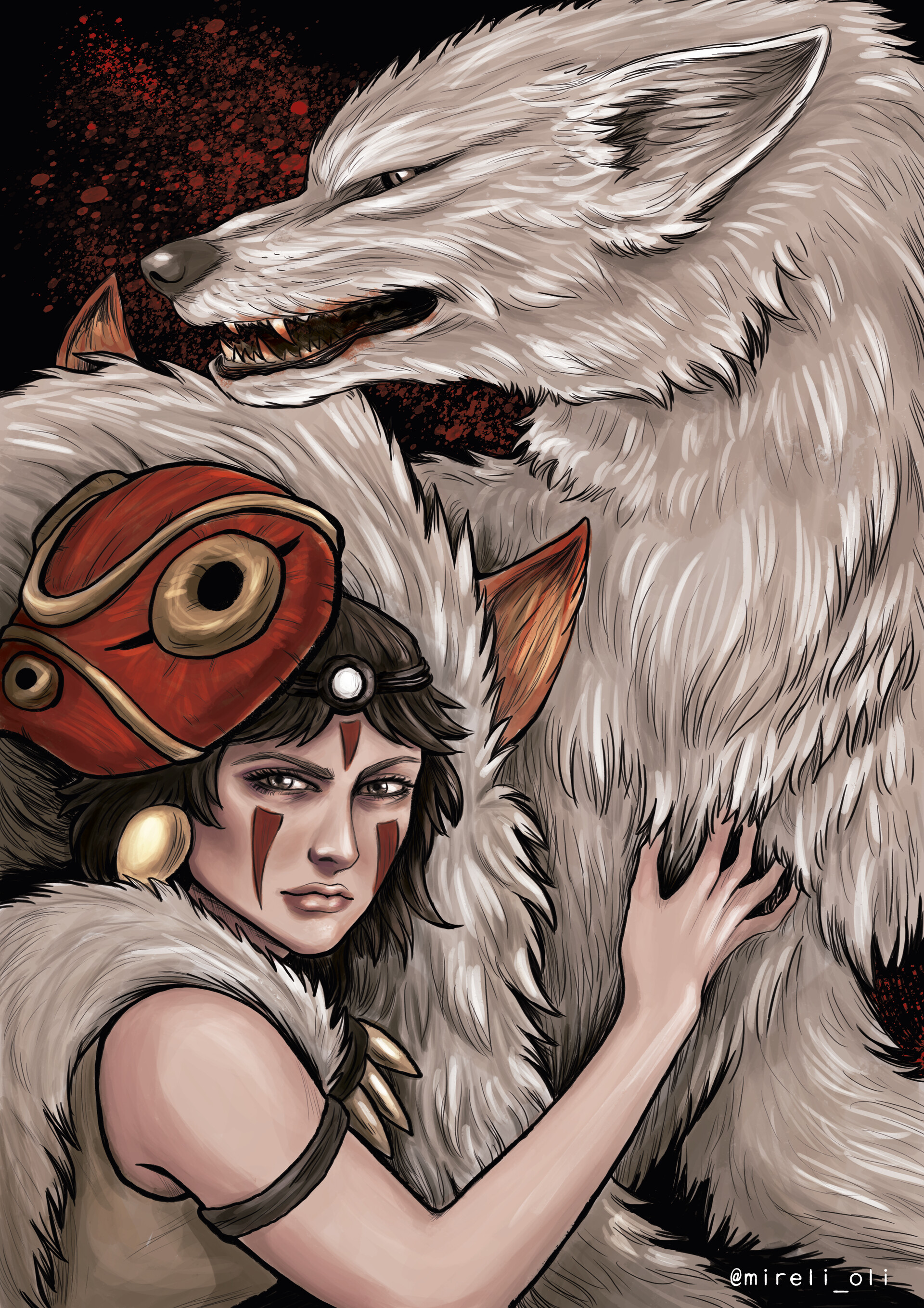 ArtStation - Princess Mononoke - fanart concept art