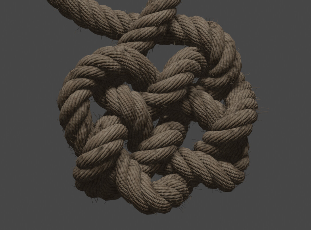 ArtStation - Photorealistic rope knot