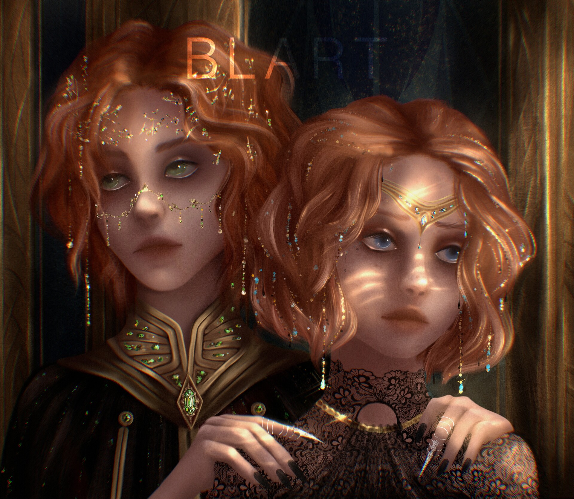 ArtStation - Sisters Earalla and Mio