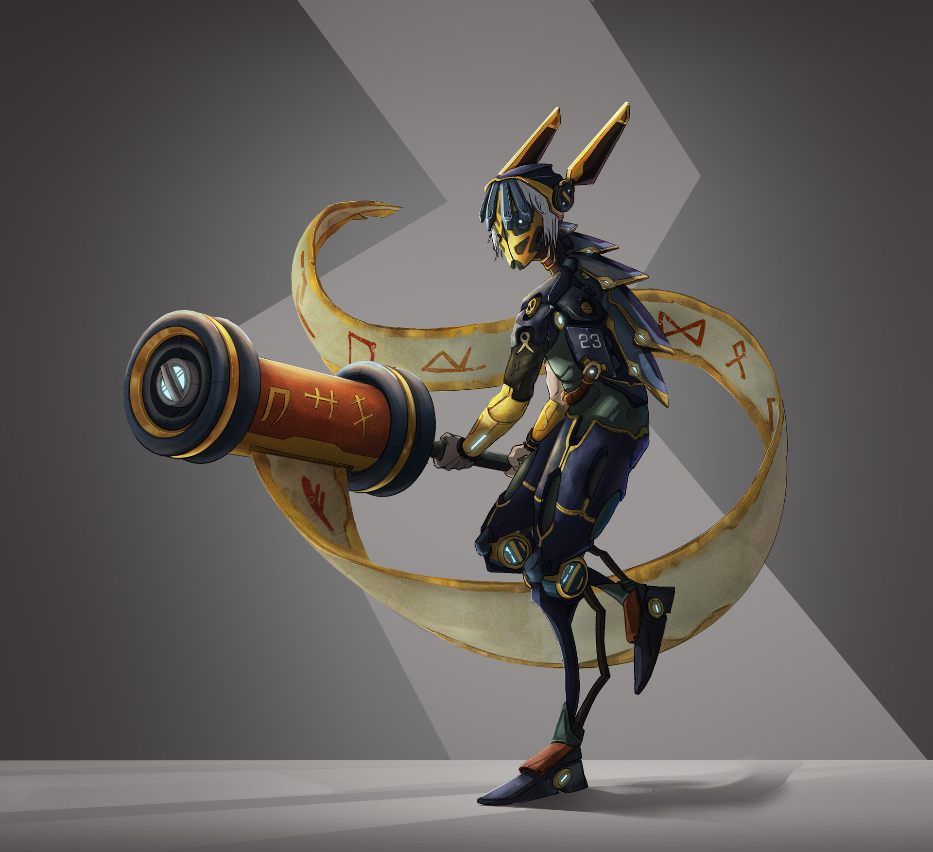 ArtStation - rabbit cyberpunk chara