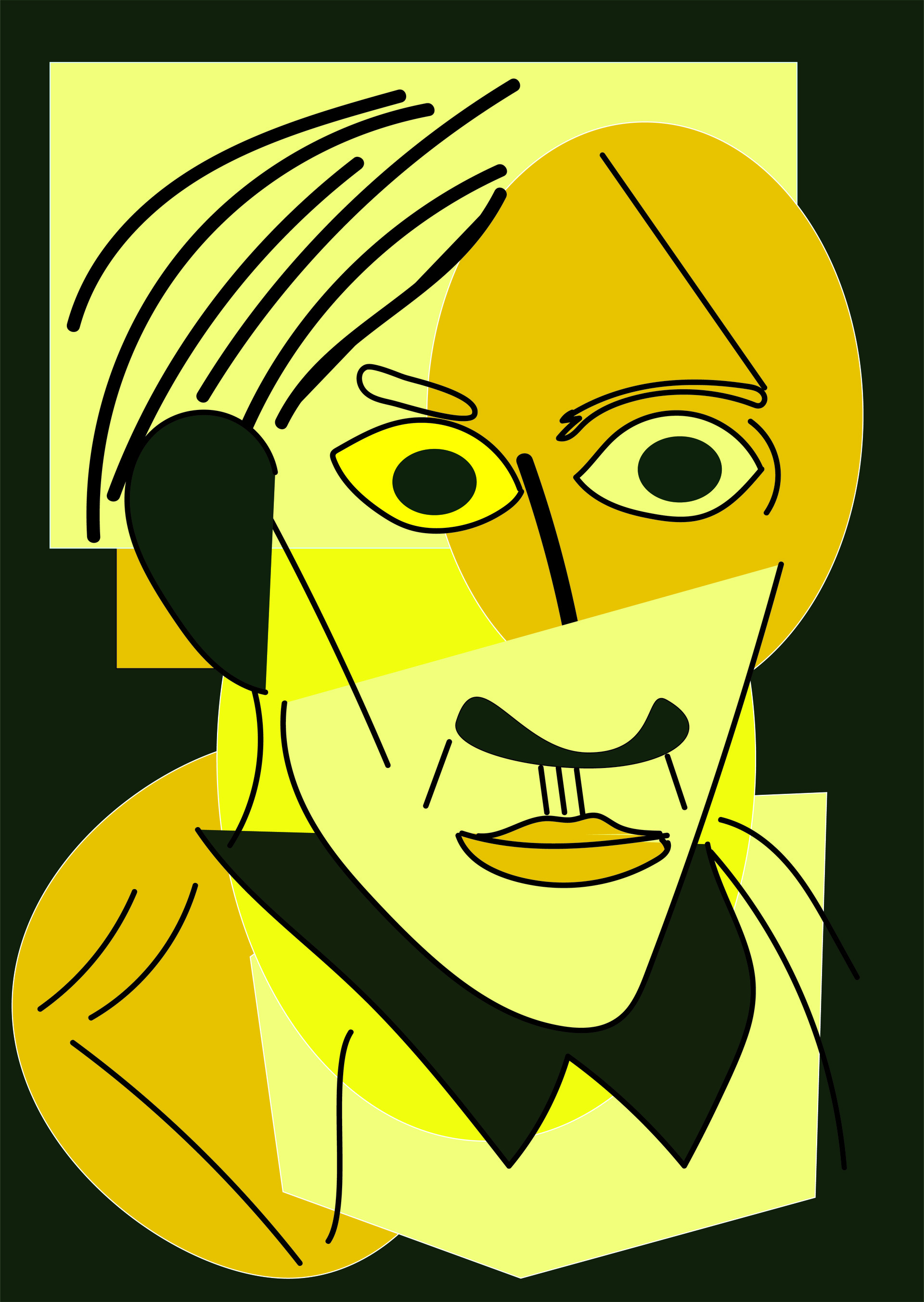 ArtStation - İllustrated Picasso's Self Portrait