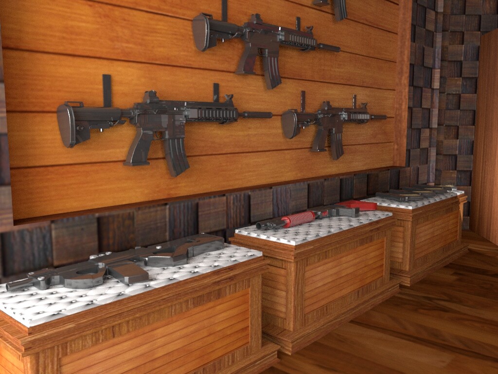 Harish RB - GUN SHOP-3D MODELLING