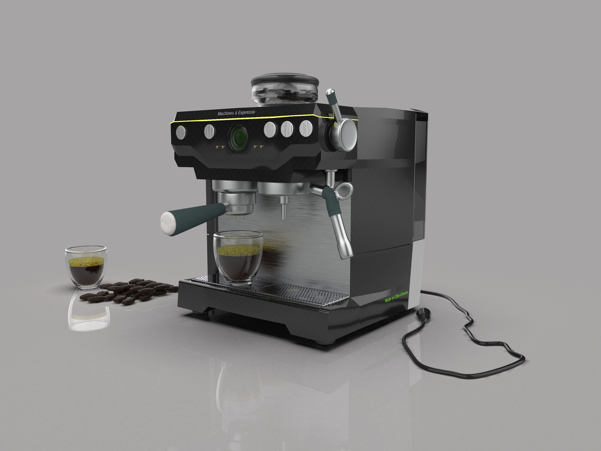 ArtStation - Coffee machine 3D model / Machine à café model 3D