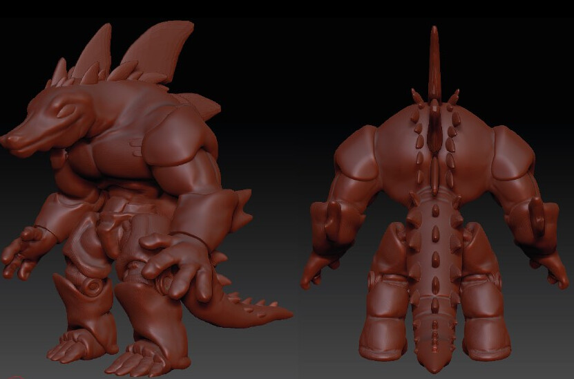 ArtStation - Cyber Alligator Modelado