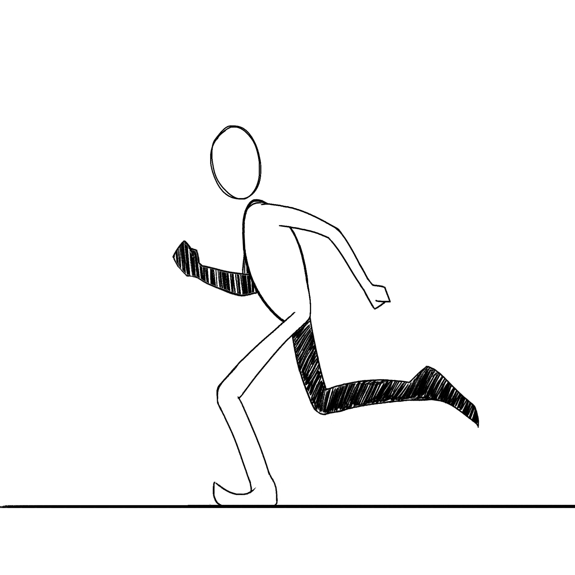 Stick Figure Running Cycle