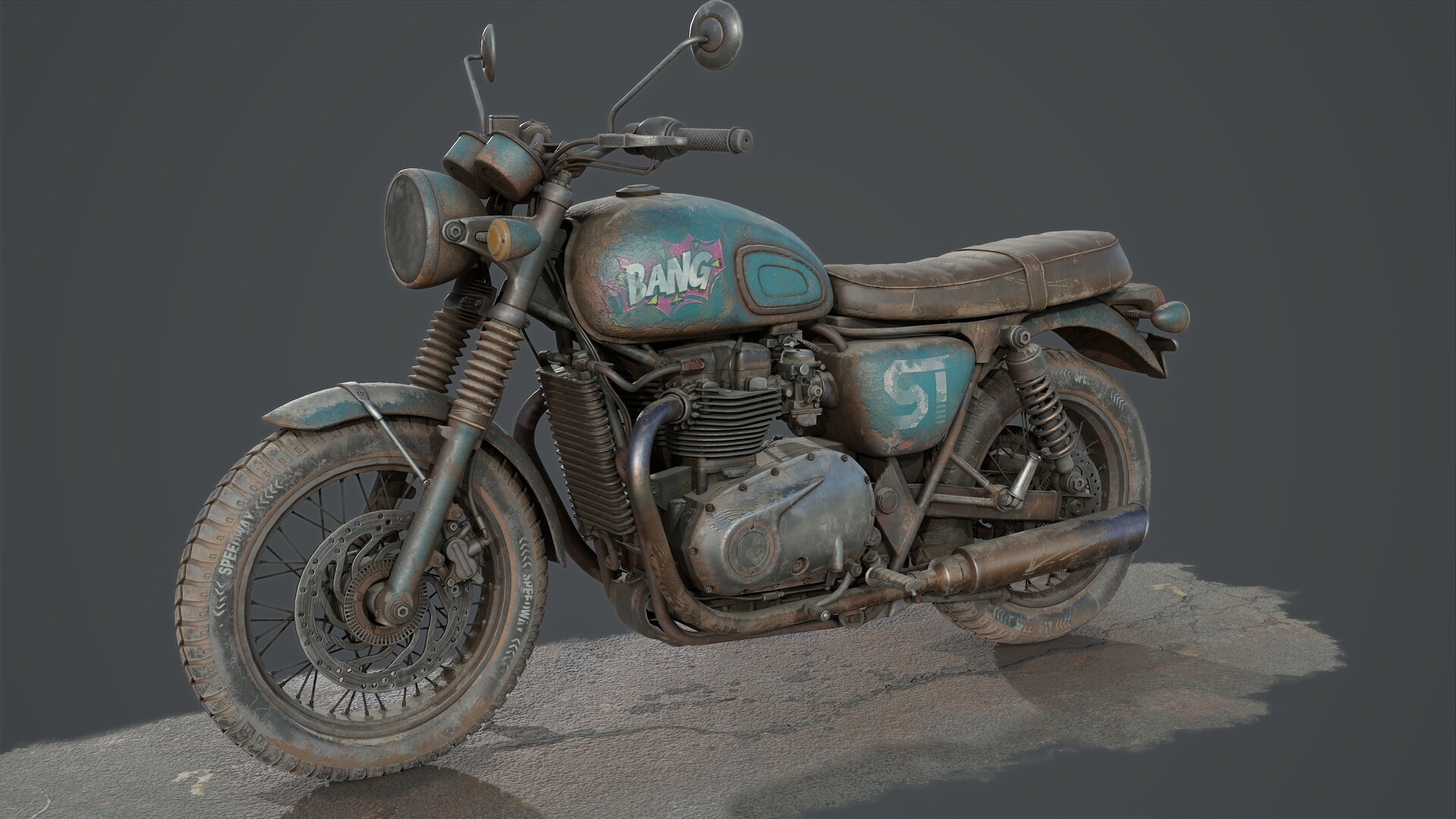 ArtStation - Motorcycle，Bonneville T100
