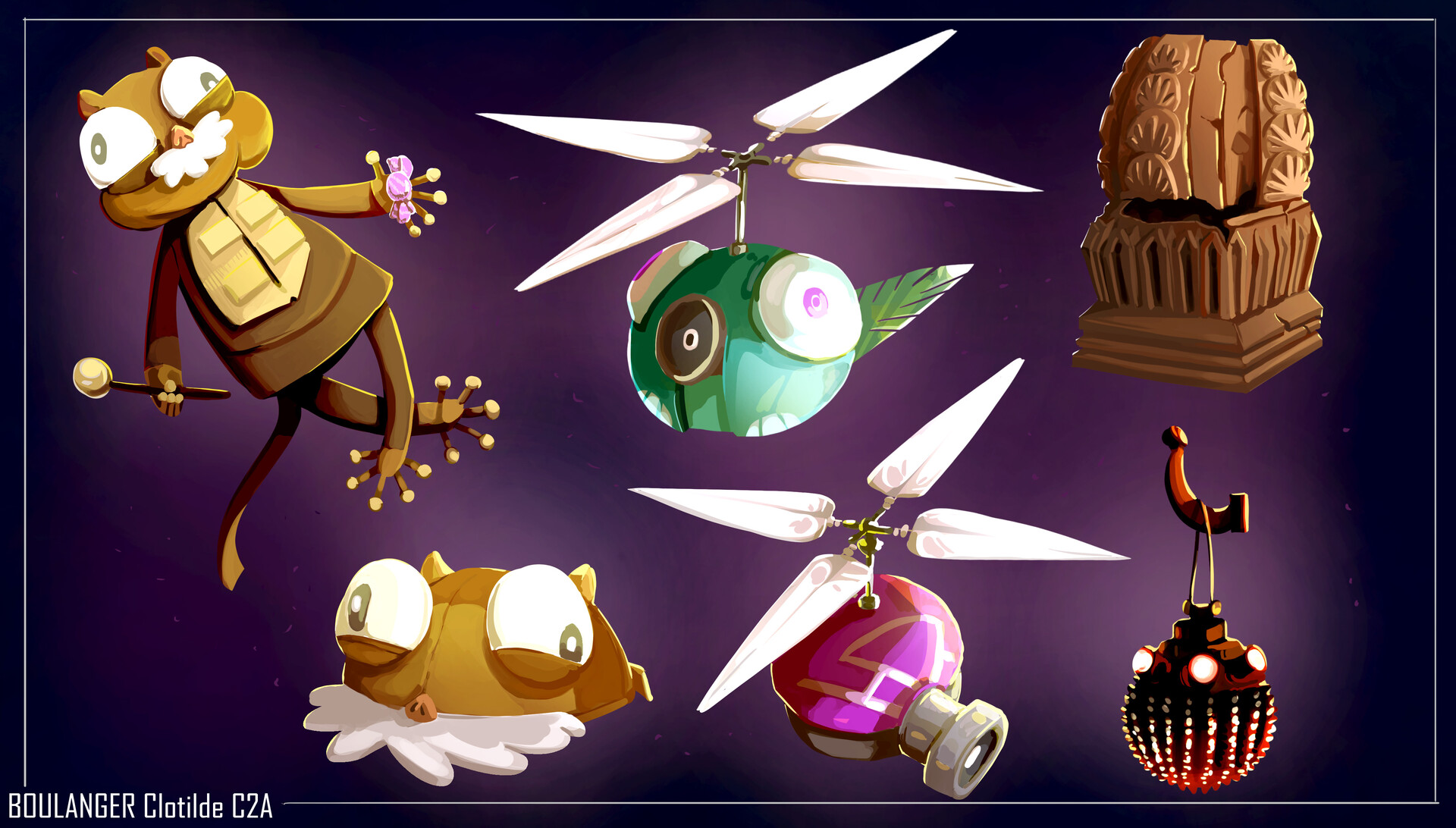 Clotilde Boulanger - SCHOOL PROJECT Background Design - Run or Die