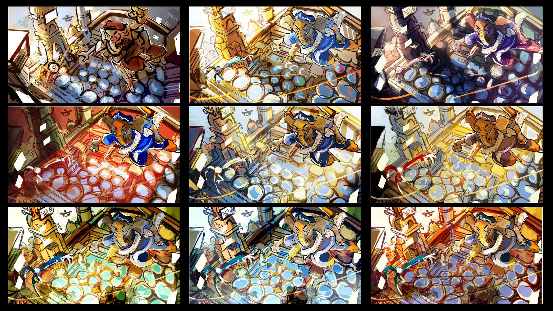 Clotilde Boulanger - SCHOOL PROJECT Background Design - Run or Die