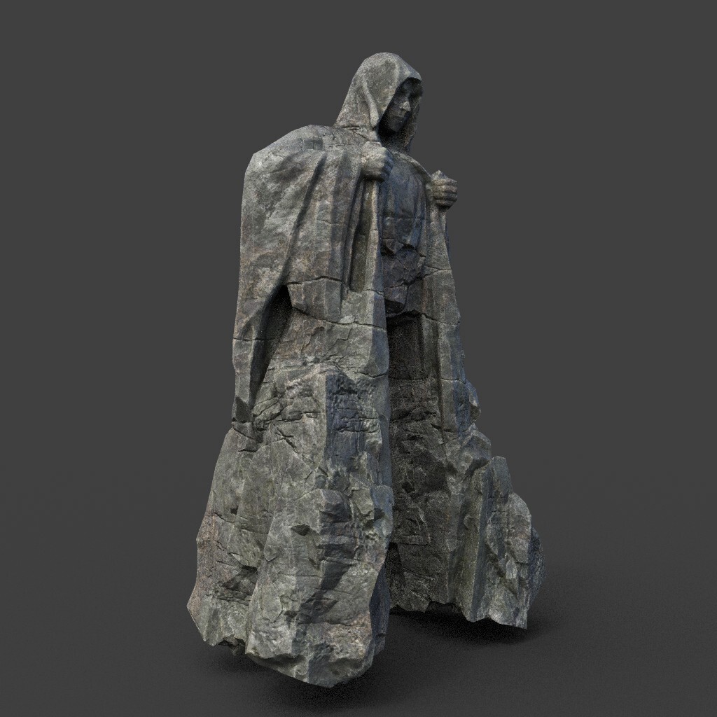 3D Models by 3D Landscape - Low poly Giant Gate Cliff Statue 220607