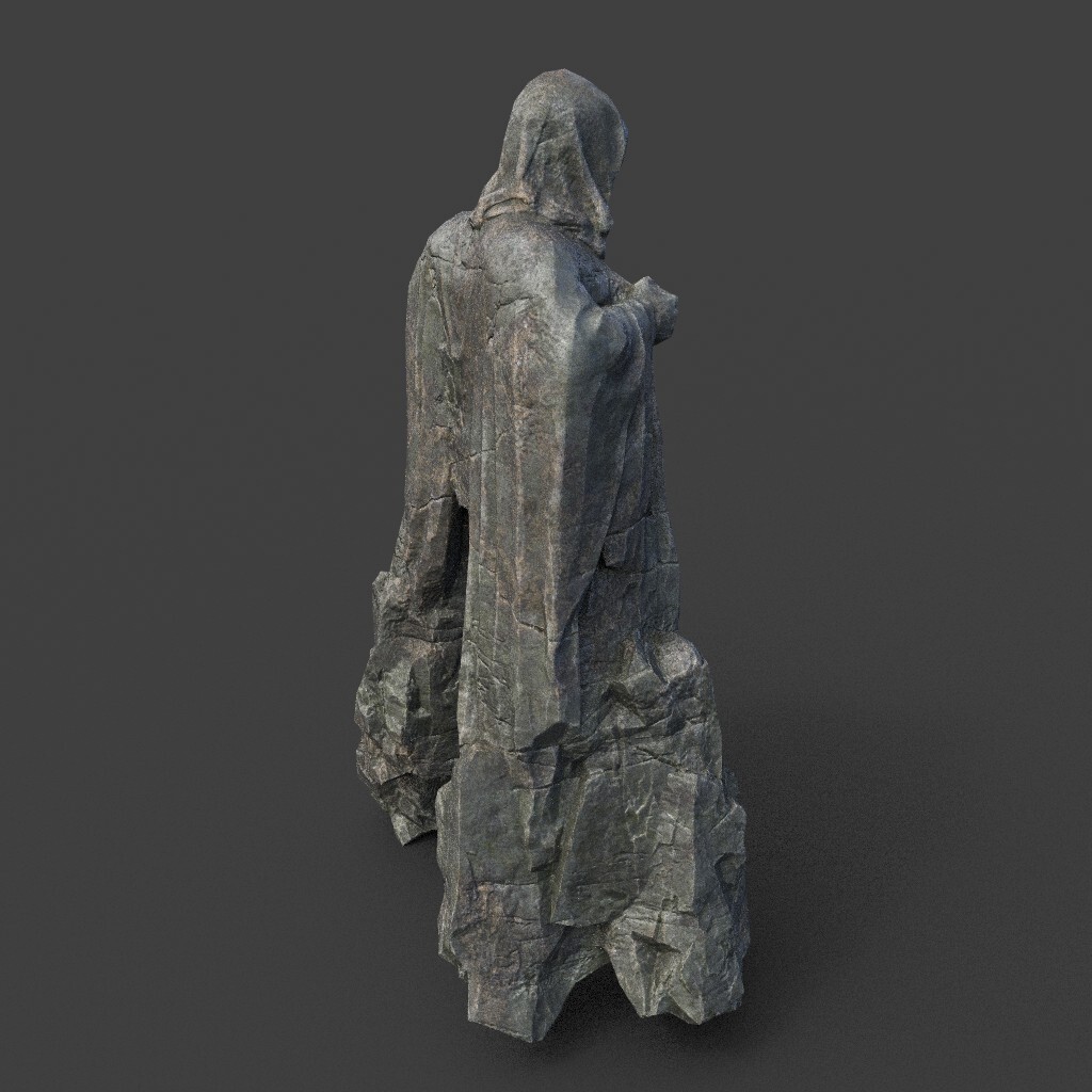 3D Models by 3D Landscape - Low poly Giant Gate Cliff Statue 220607
