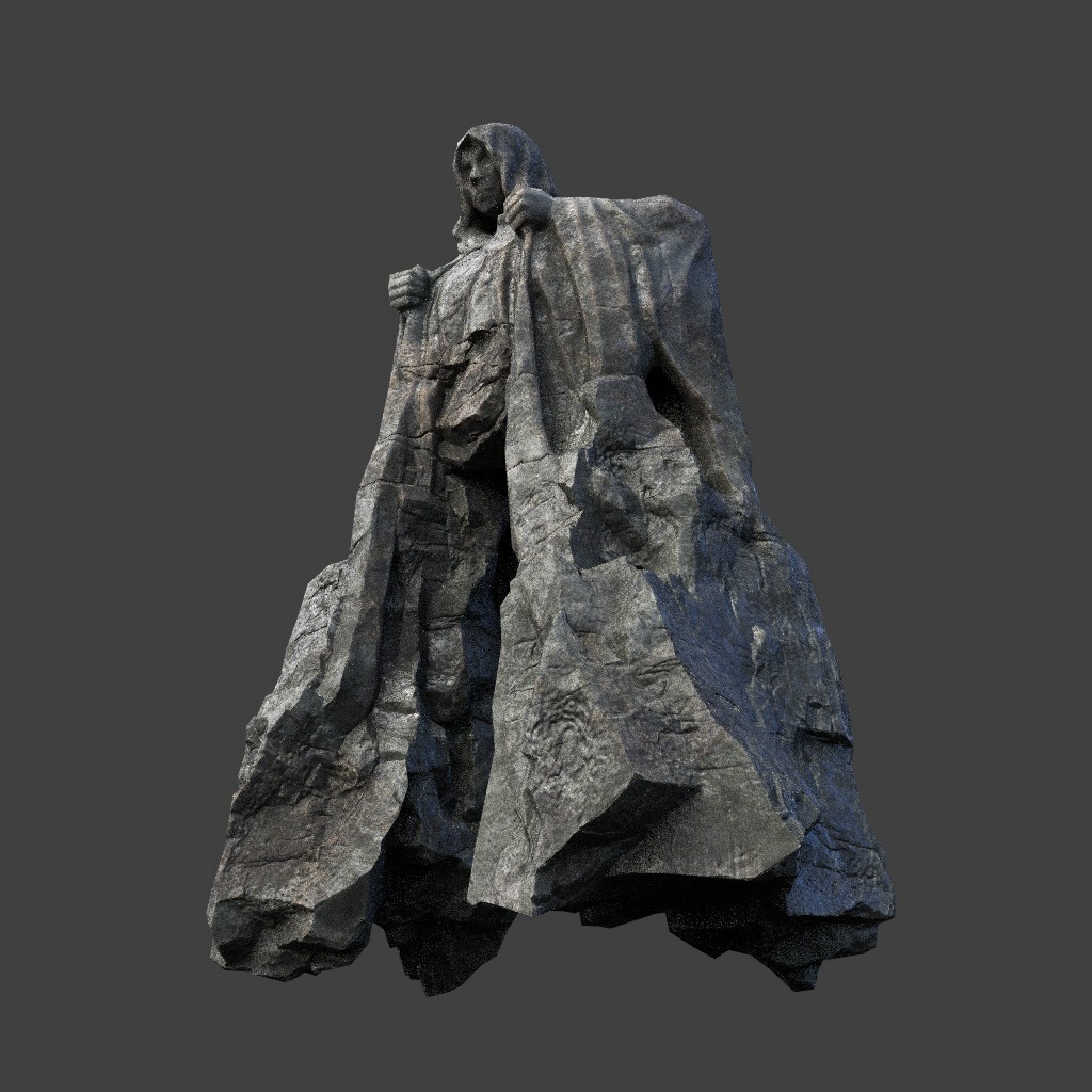 3D Models by 3D Landscape - Low poly Giant Gate Cliff Statue 220607