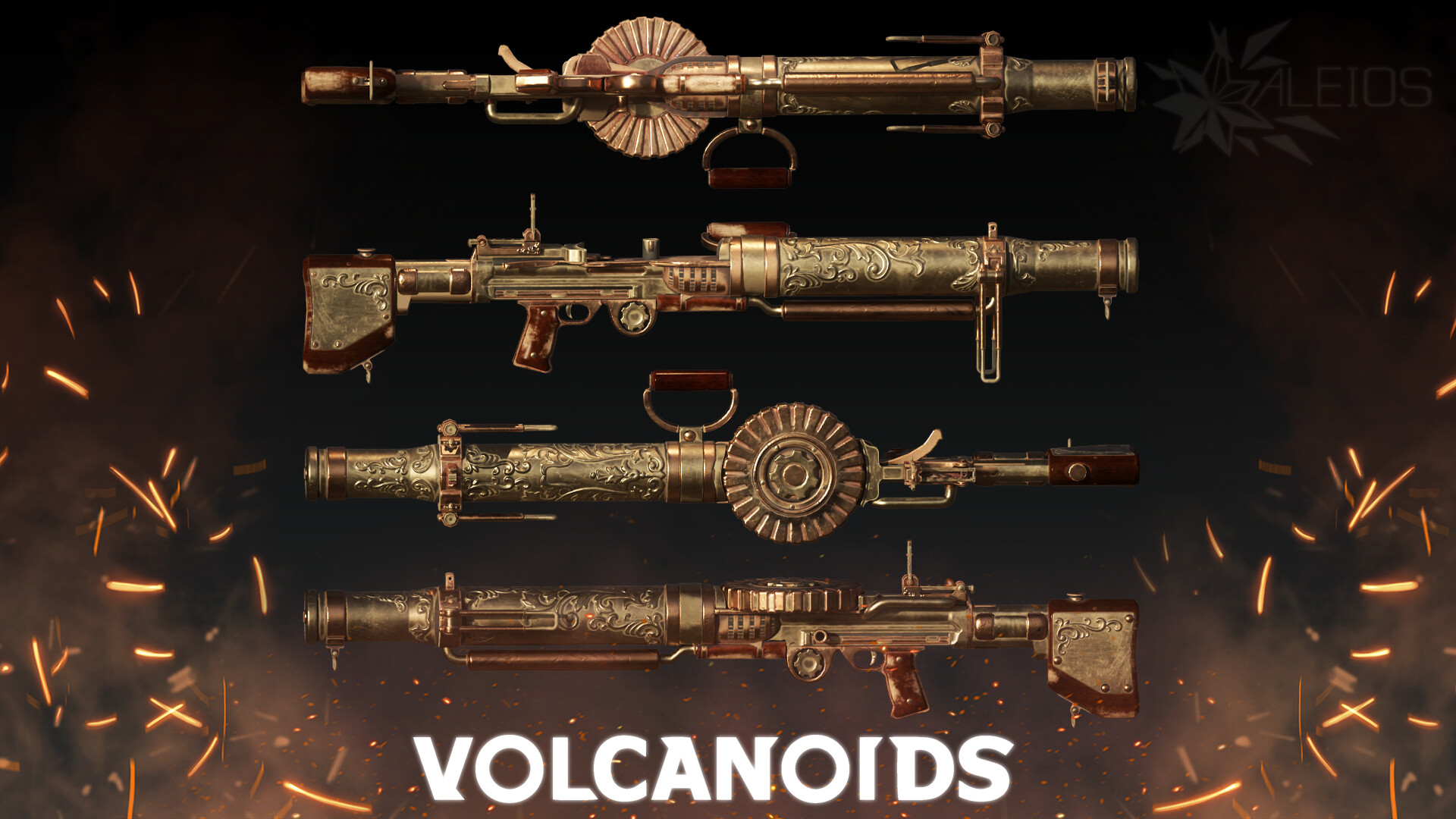 ALEIOS studio - Steampunk Lewis Gun