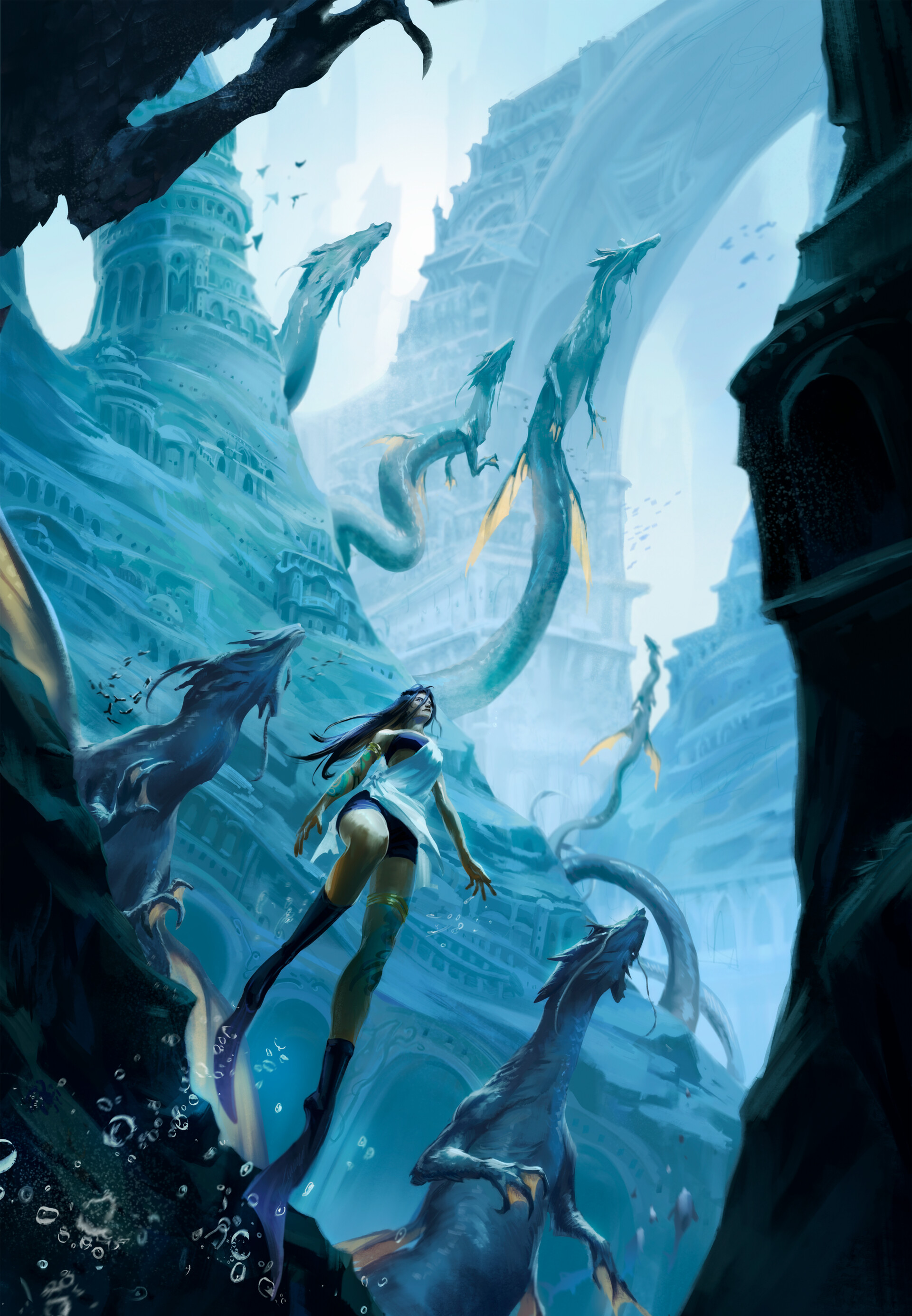 ArtStation - - Sea Dragon diver