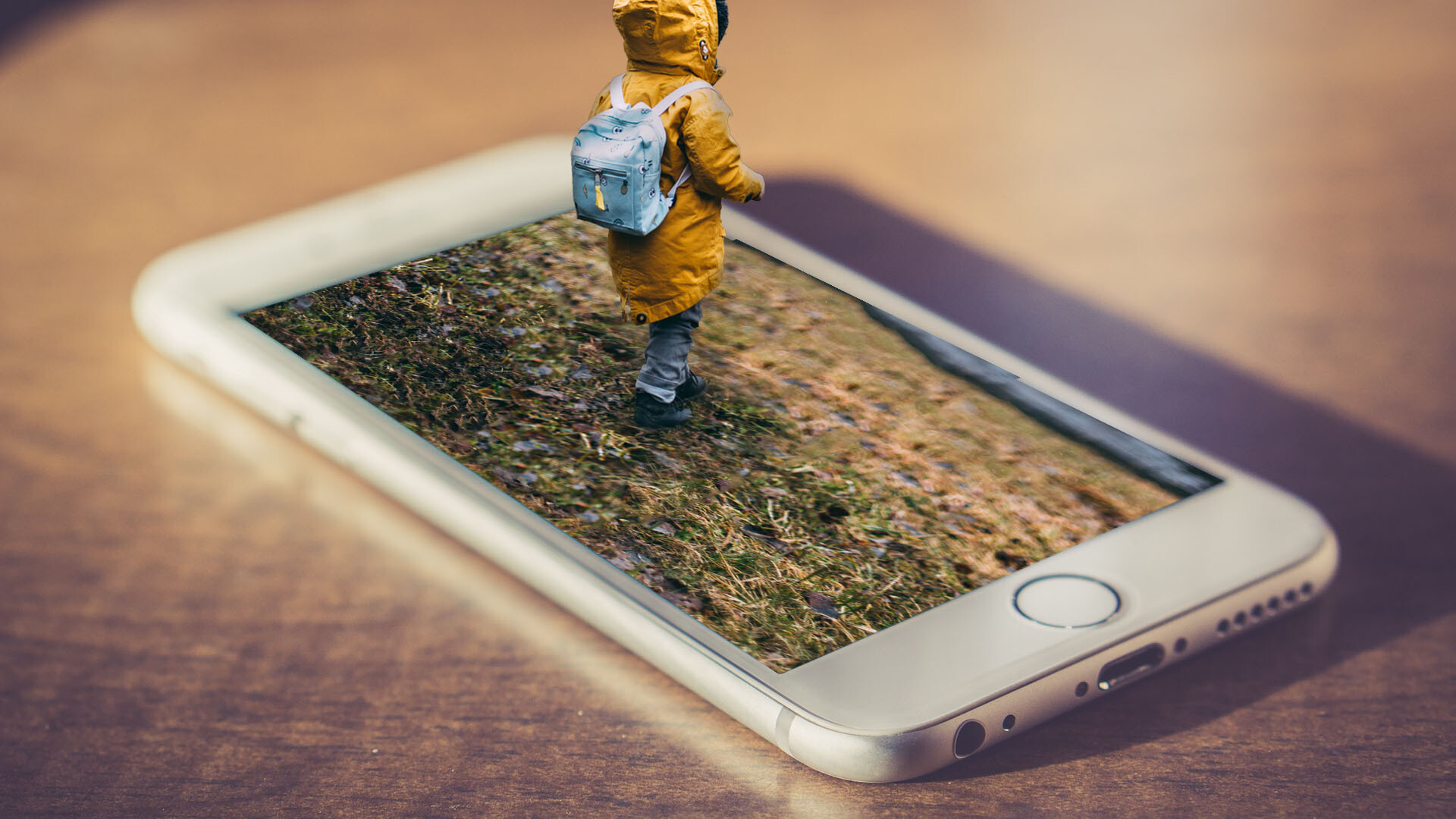 ArtStation - A Child Walking on an iPhone