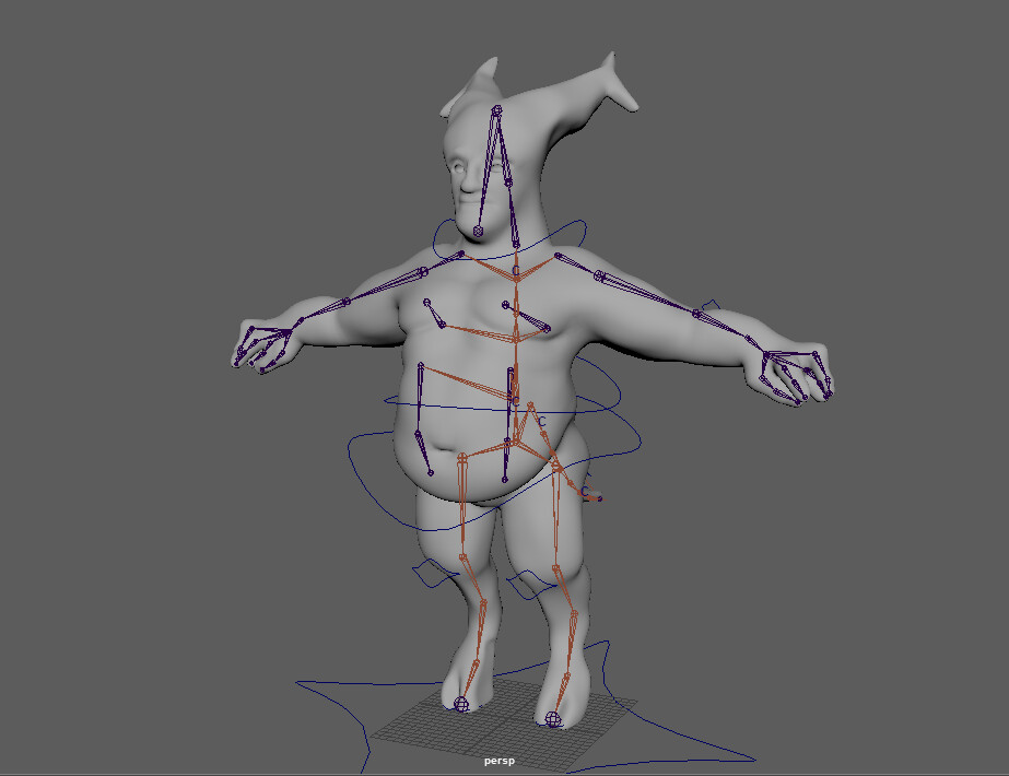 ArtStation - Rigging of a bipedal demon